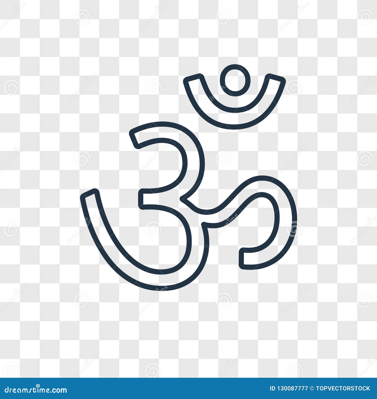 Om Concept Vector Linear Icon Isolated on Transparent Background Stock ...