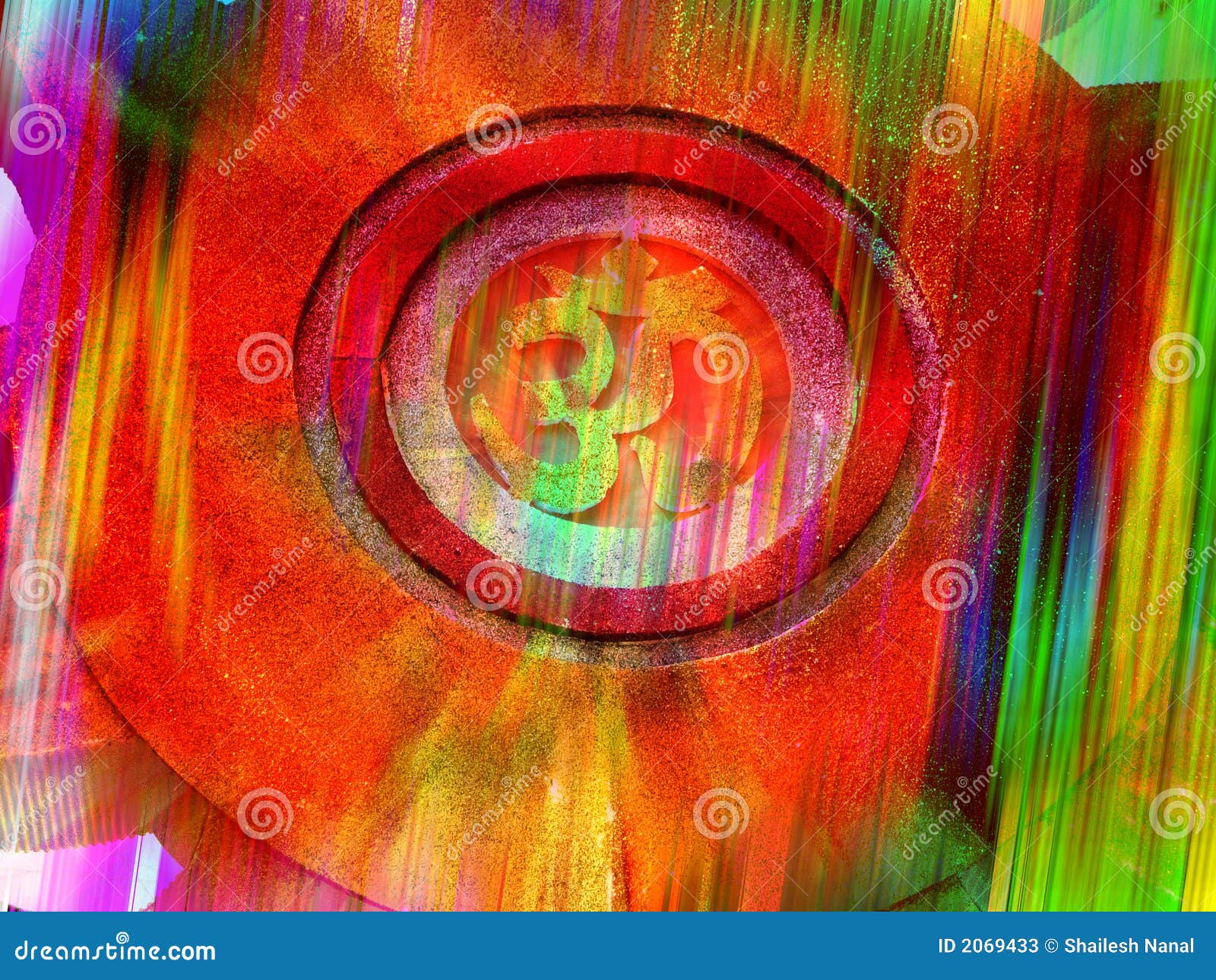 OM-the Divine Symbol stock image. Image of soft, green - 2069433