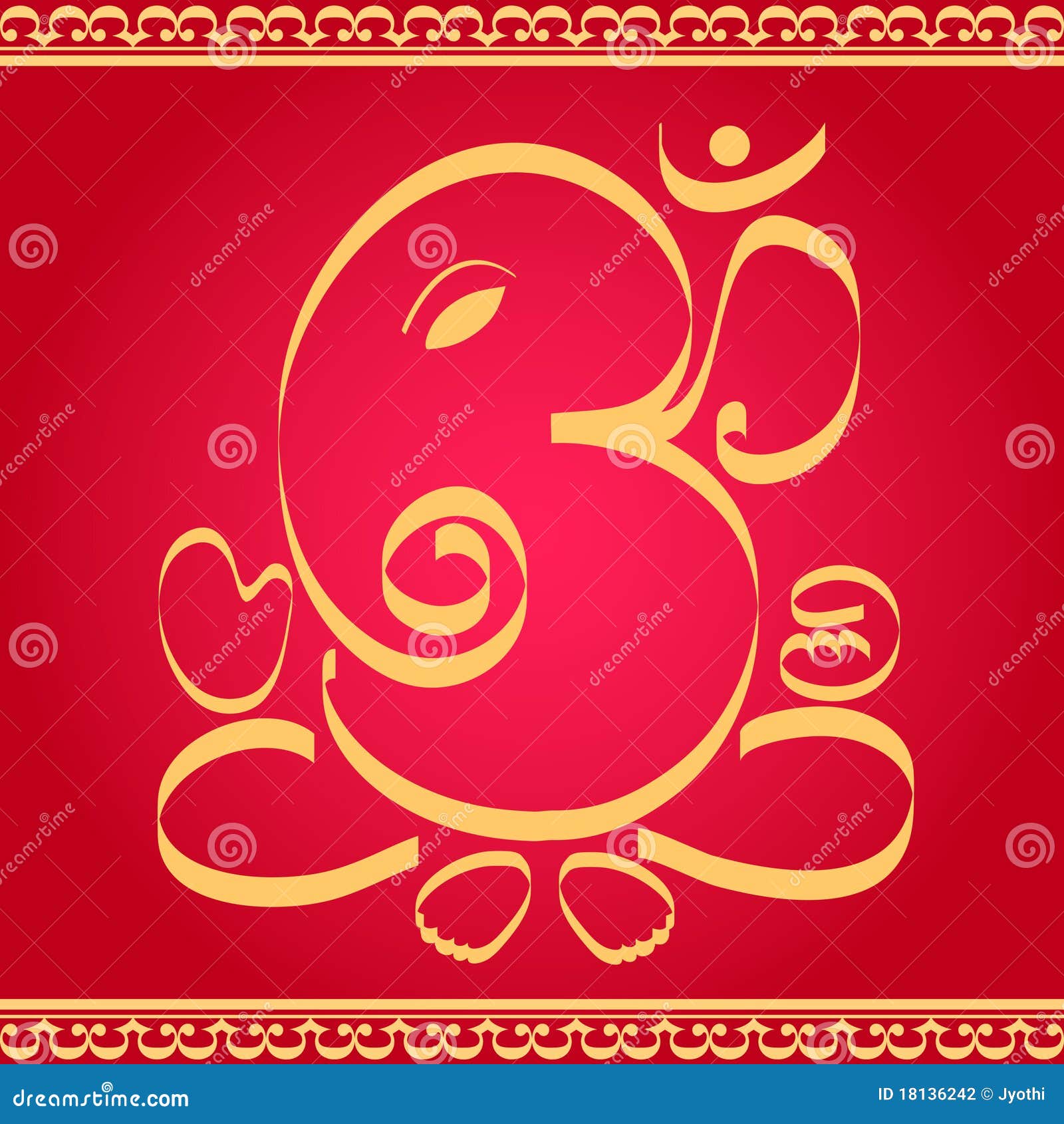 Om Ganesha stock illustration. Illustration of ganapathi - 18136242
