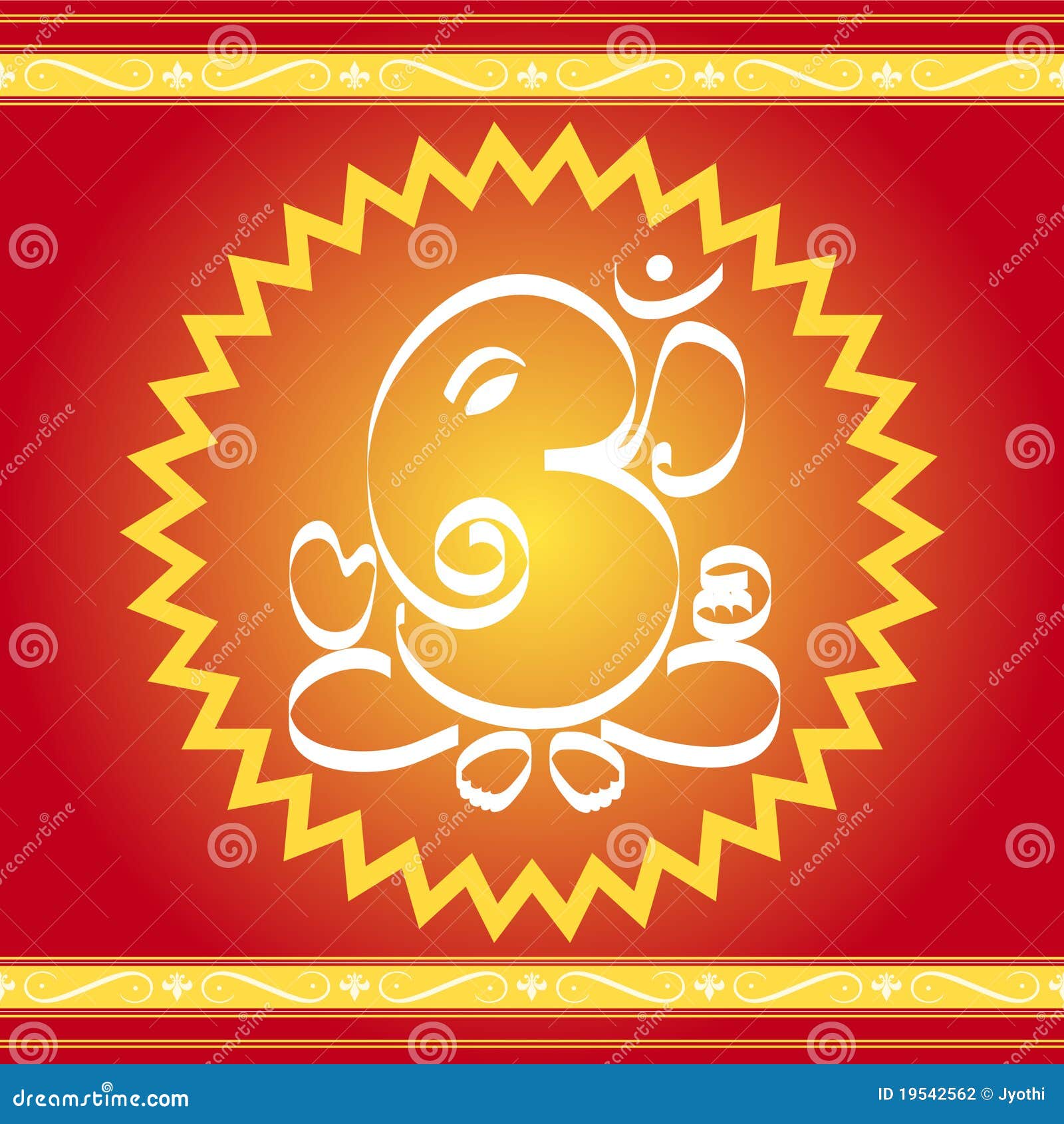 Om Ganesha stock illustration. Illustration of deity - 19542562