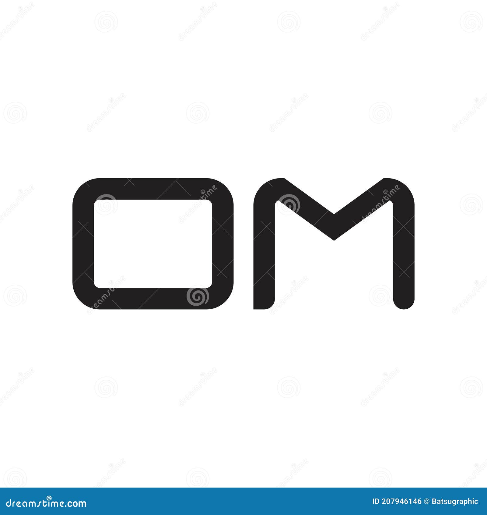 Om Initial Letter Vector Logo Icon Stock Vector - Illustration of concept, lowercase: 207946146