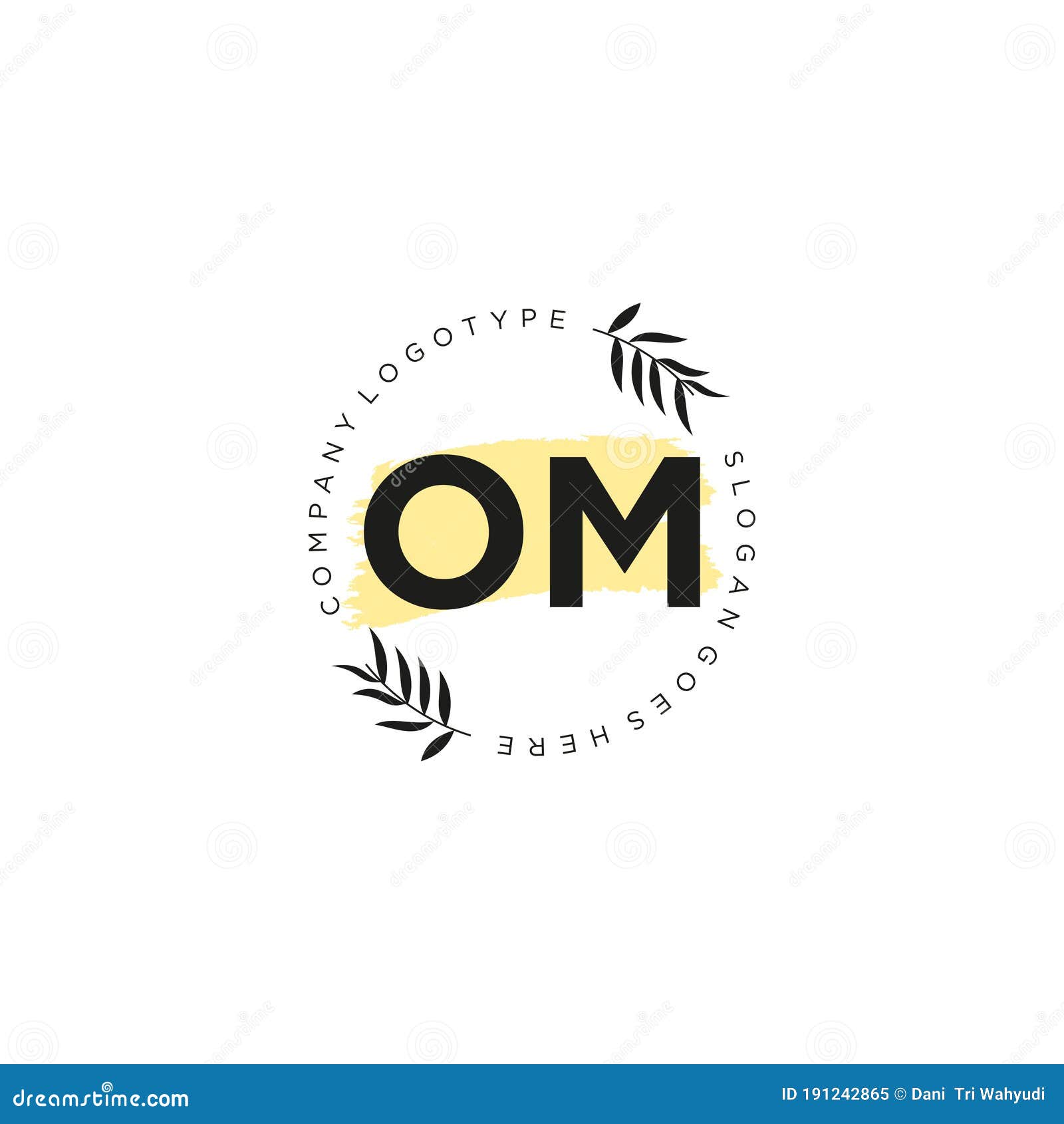 OM Letter Logo Icon Design Template Elements Stock Vector ...