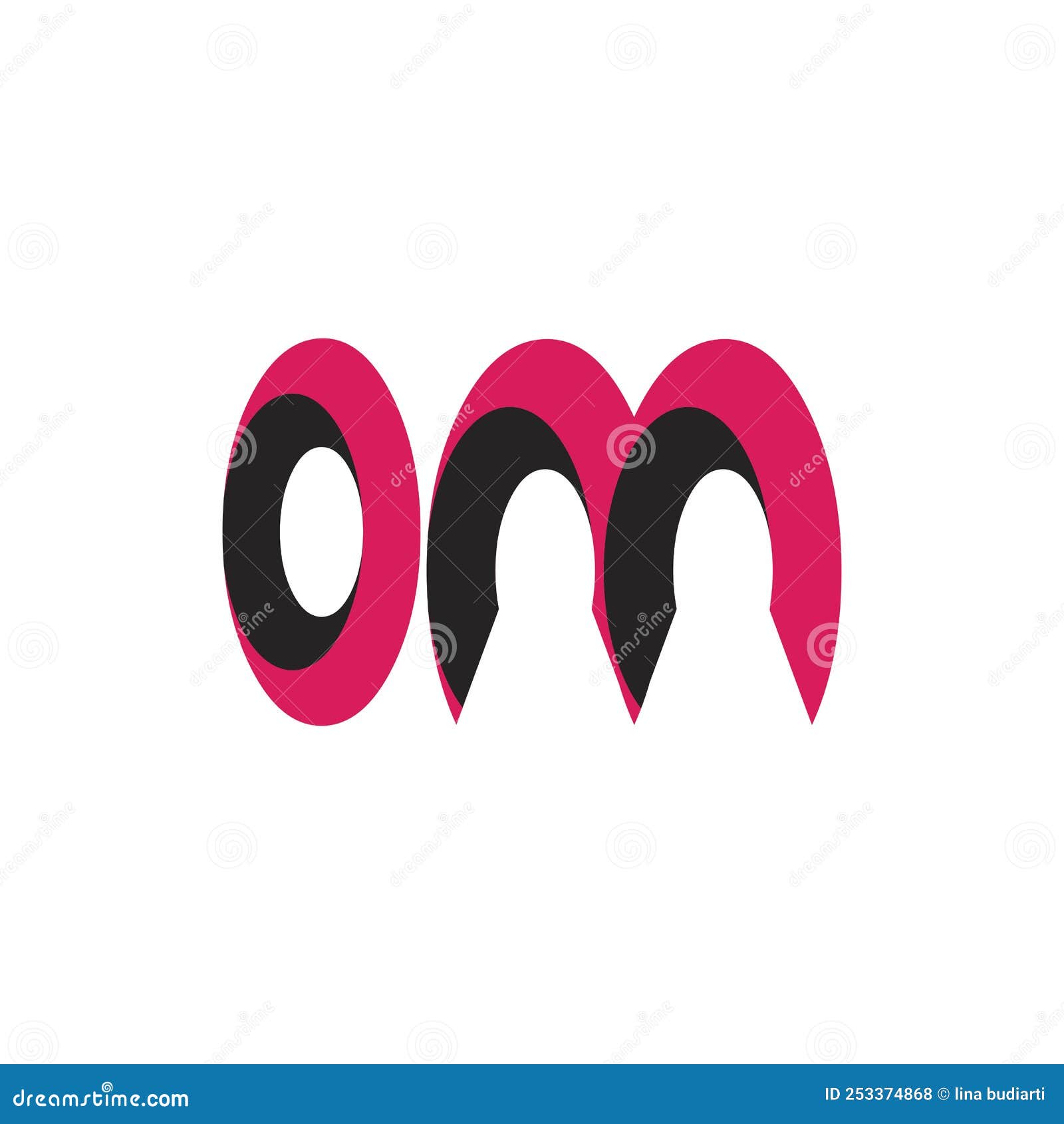 OM letter logo stock vector. Illustration of decoration - 253374868