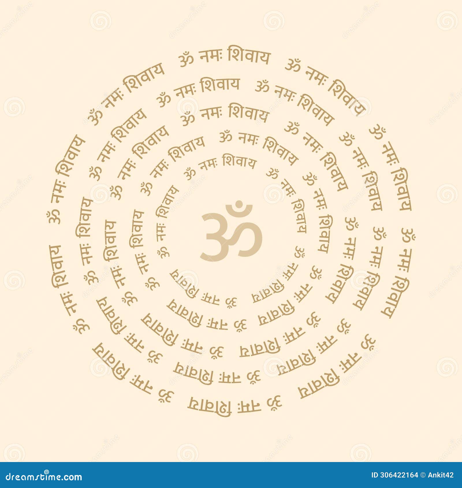 Om Namah Shivay Text Lord Shiva Indian Cultural Background Cartoon ...