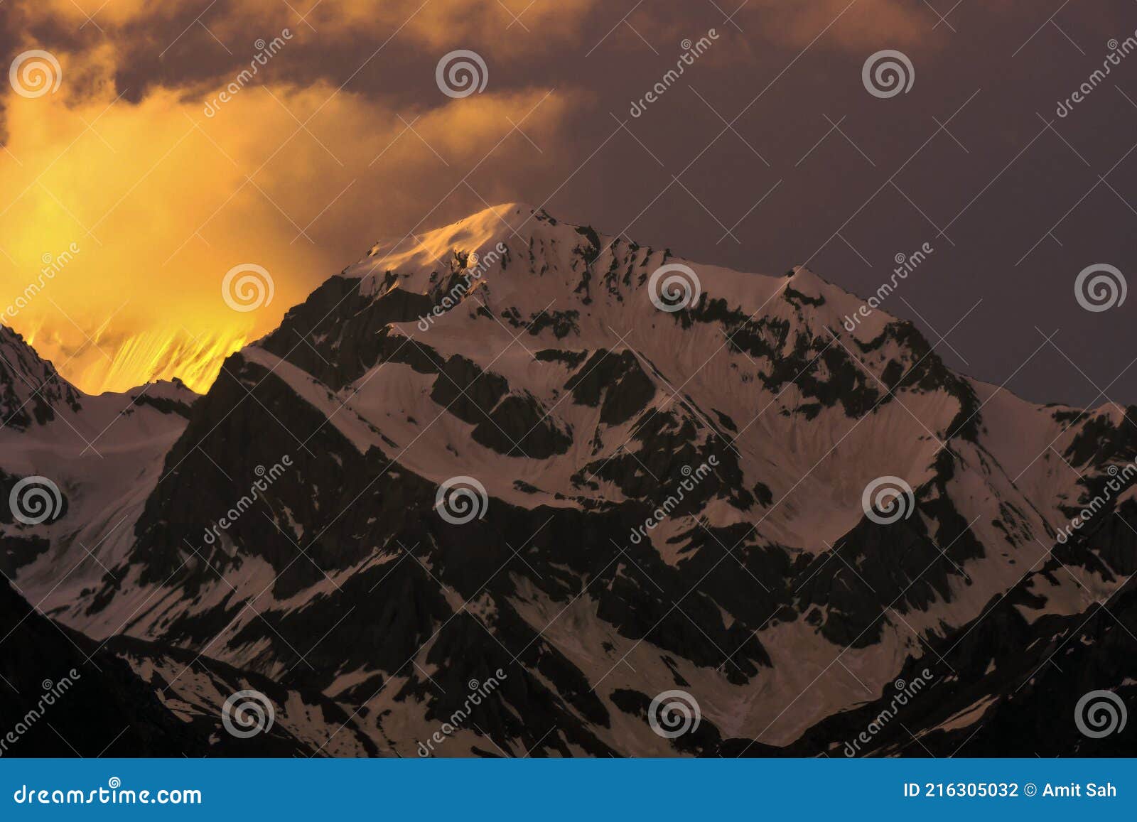 Om Parwat Uttarakhand India Stock Photo - Image of india, wall: 216305032