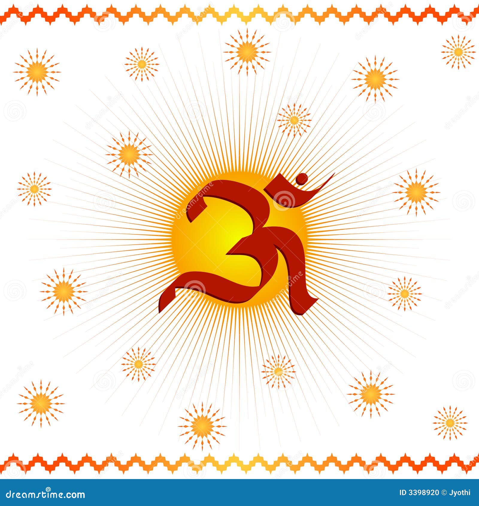 OM símbolo divino stock de ilustración. Ilustración de india - 3398920