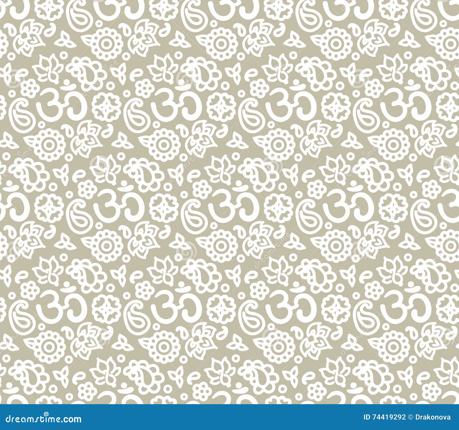 OM seamless pattern stock vector. Illustration of color - 74419292