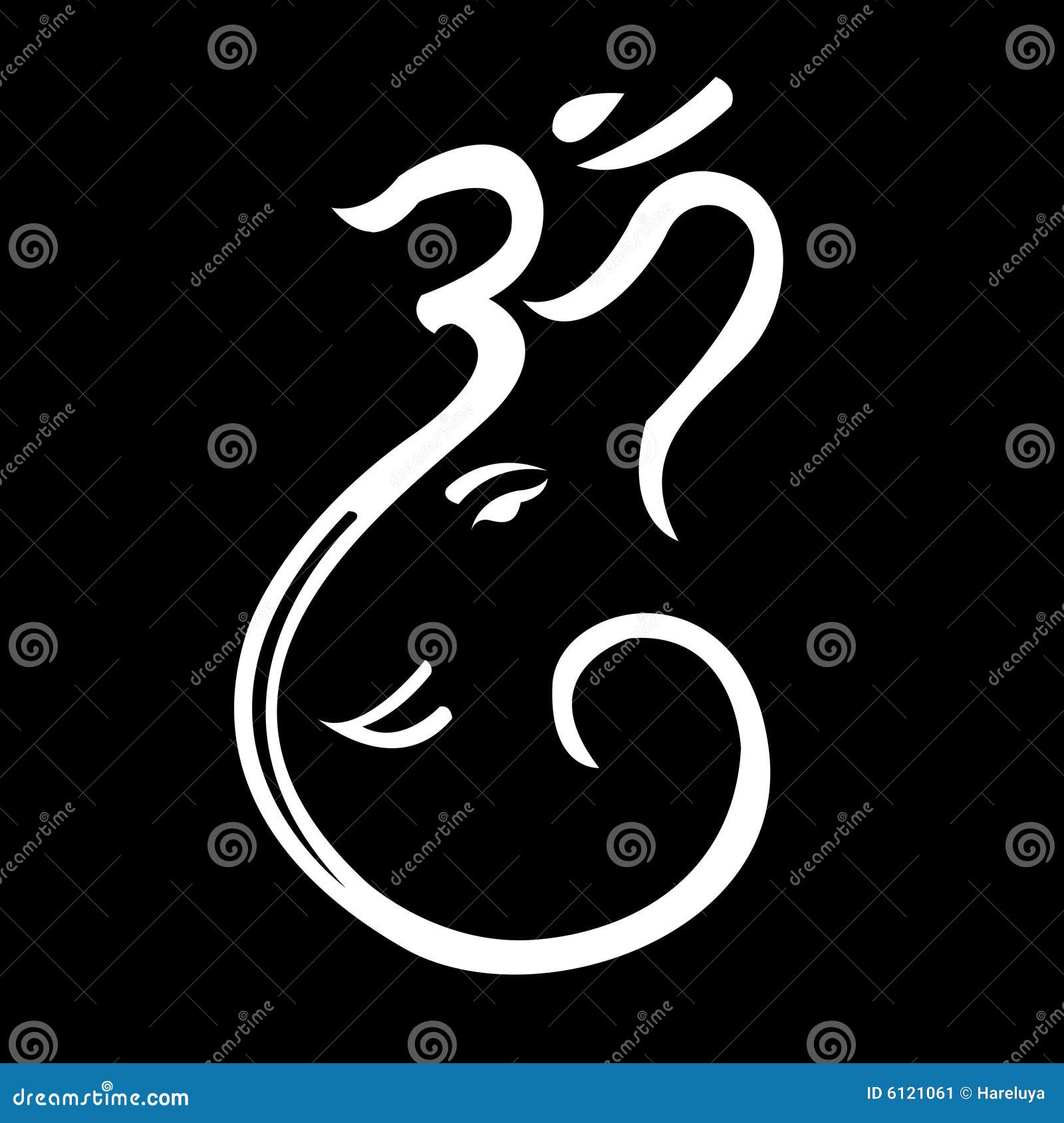 Om sign stock vector. Illustration of orient, calligraphy - 6121061