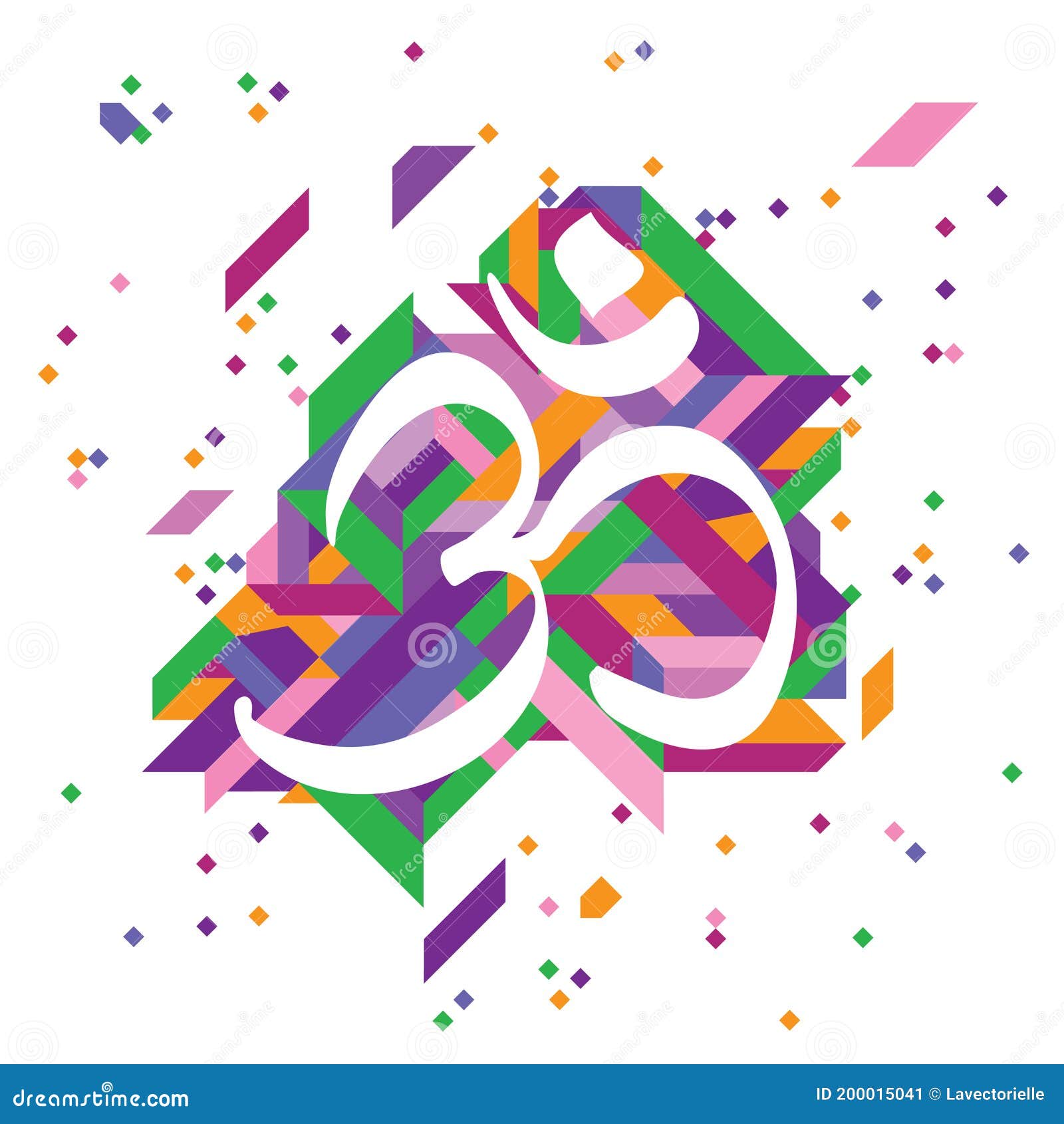 Om Sign on a Colorful Explosive Background Stock Vector - Illustration ...