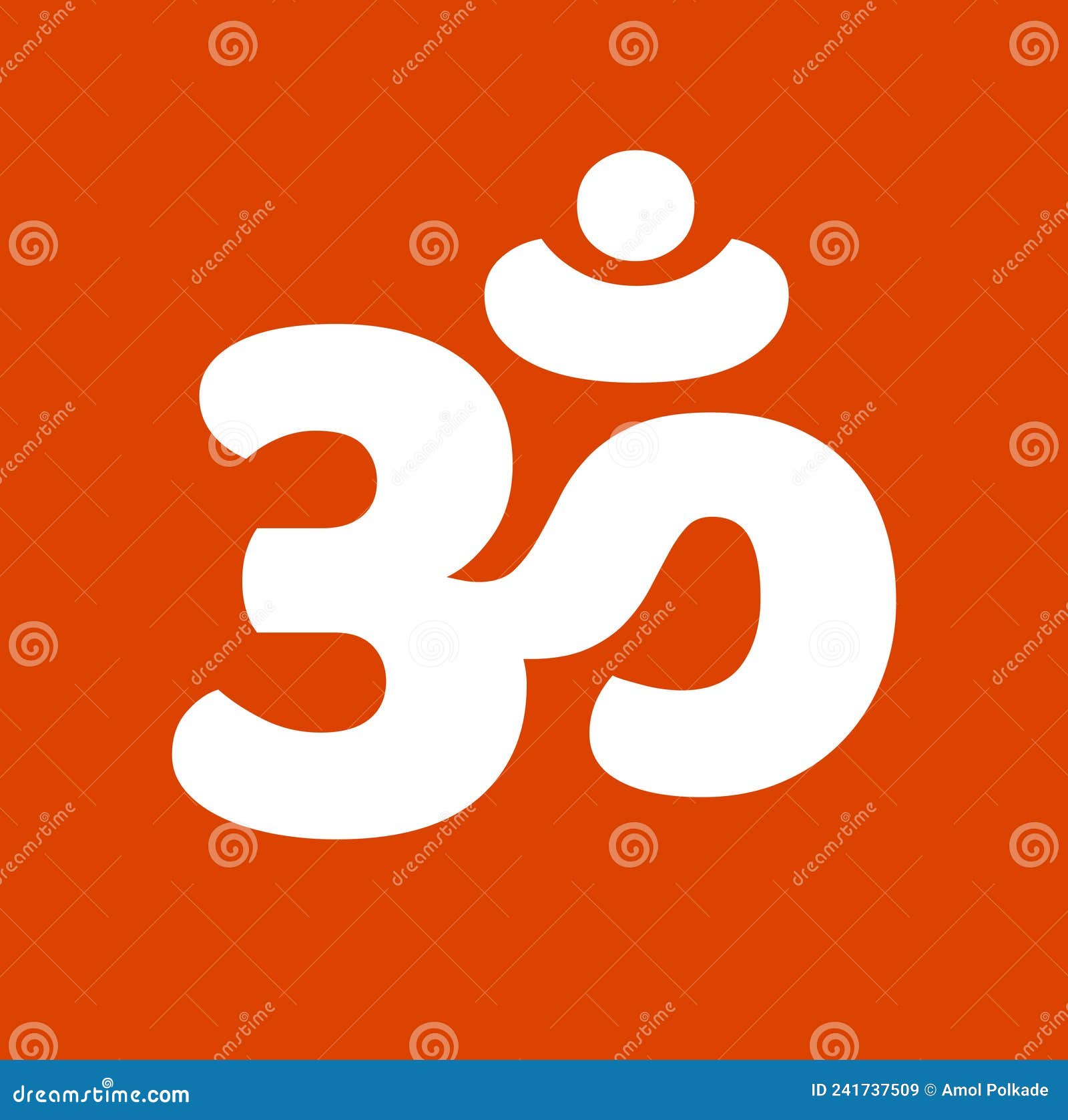 OM Sign Isolated on Orange Background. Om Sign Vector Stock Vector ...