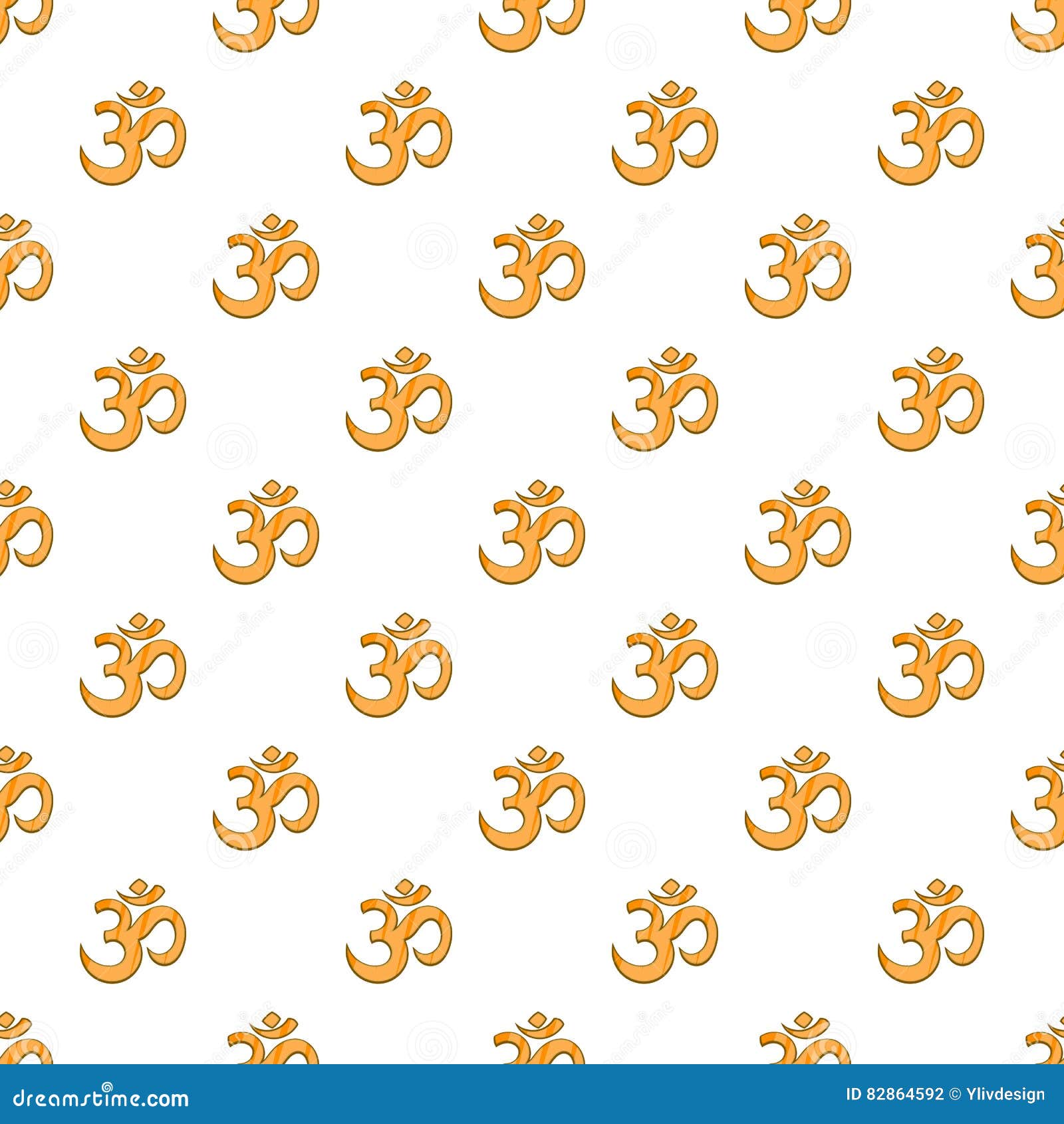 Om Sign Pattern, Cartoon Style Stock Vector - Illustration of health ...