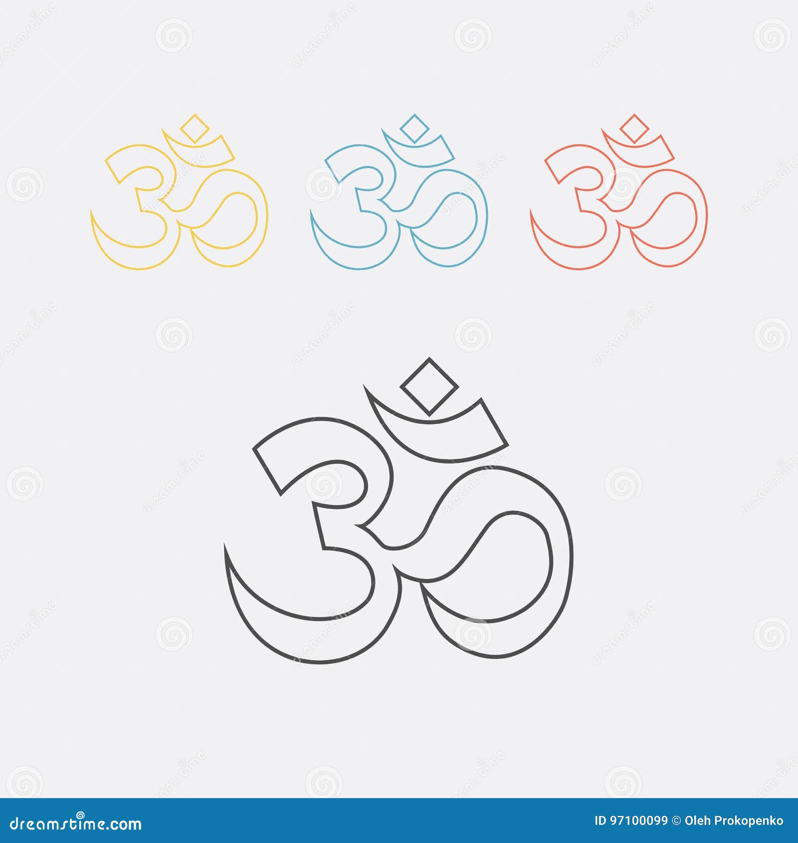 Om Sign and Symbol, Vector Illustration Stock Vector - Illustration of ...