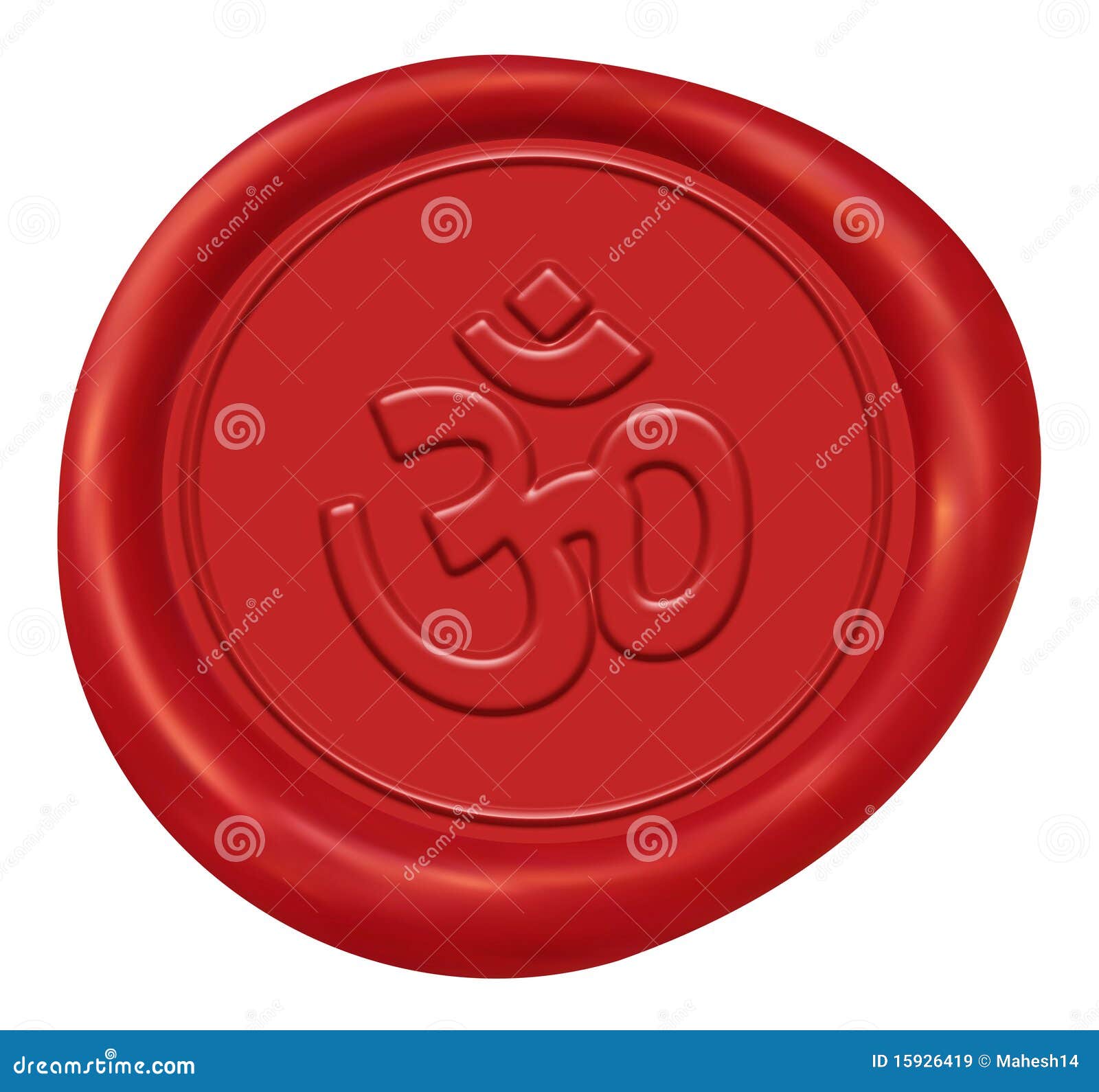 Om Sign Wax Seal stock illustration. Illustration of ganesha - 15926419