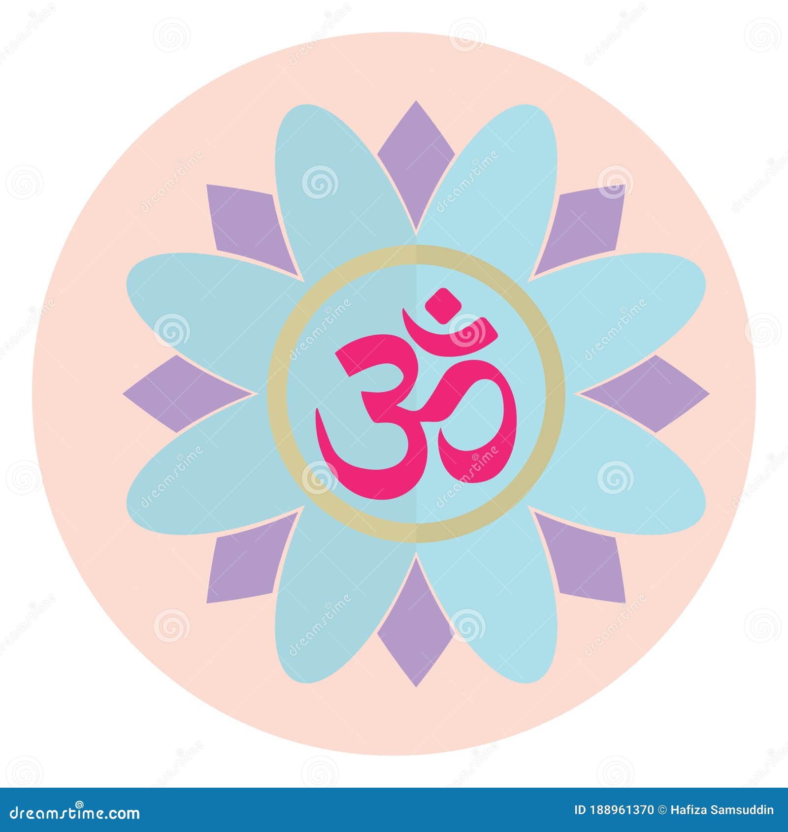 Om Syllable. Vector Illustration Decorative Design Stock Vector ...