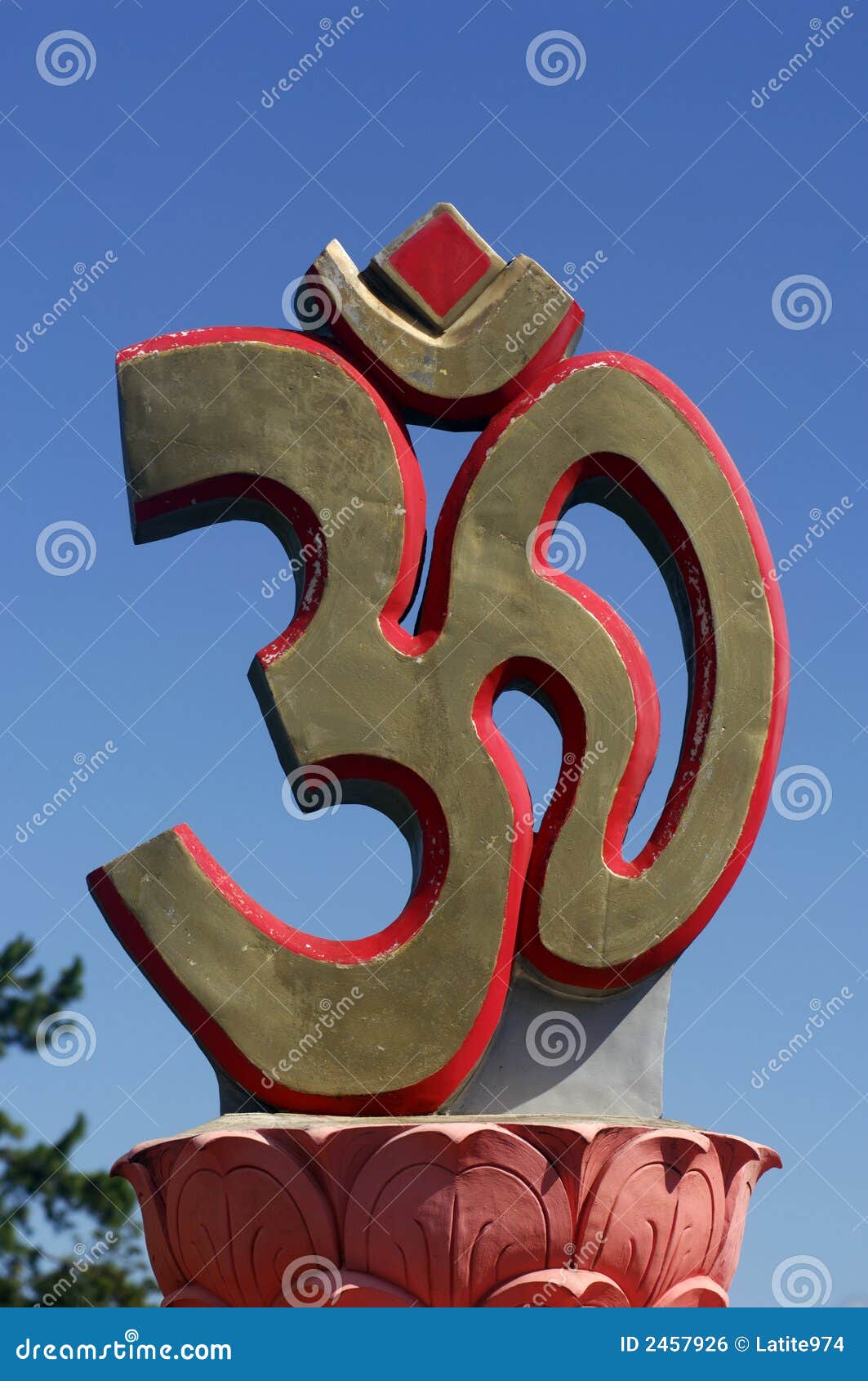 Om symbol stock photo. Image of talisman, meditation, tibet - 2457926