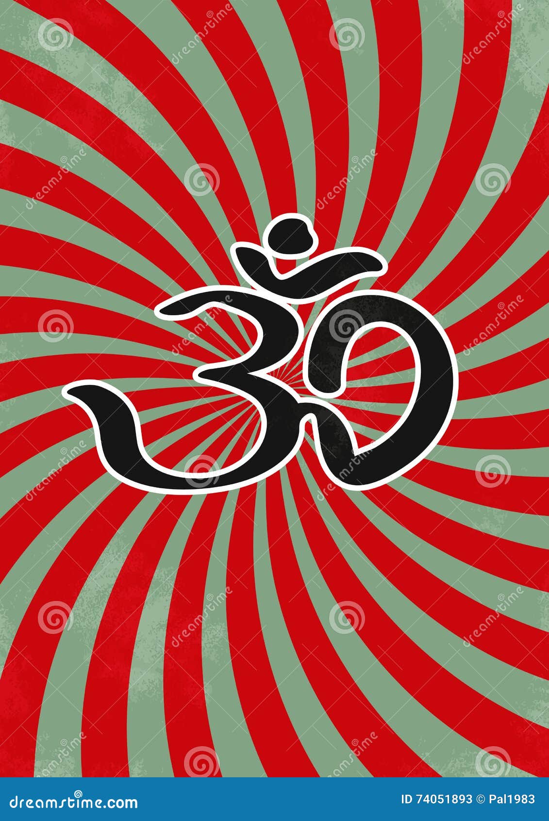 Om Symbol on an Abstract Background Stock Vector - Illustration of luck ...