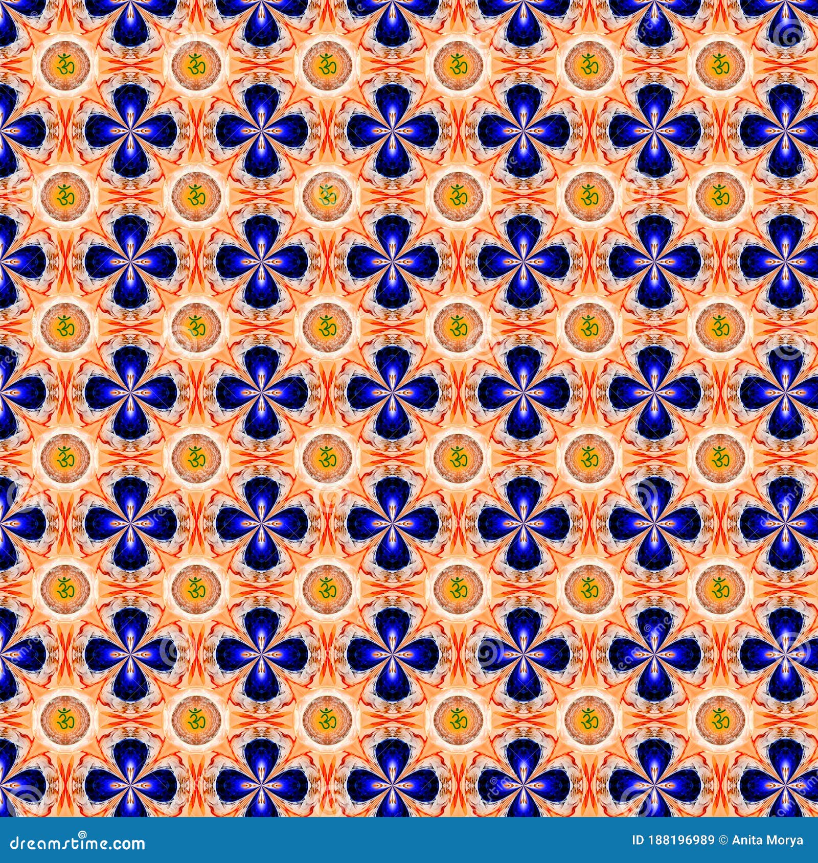 Om Symbol and Abstract Background Pattern Stock Illustration ...