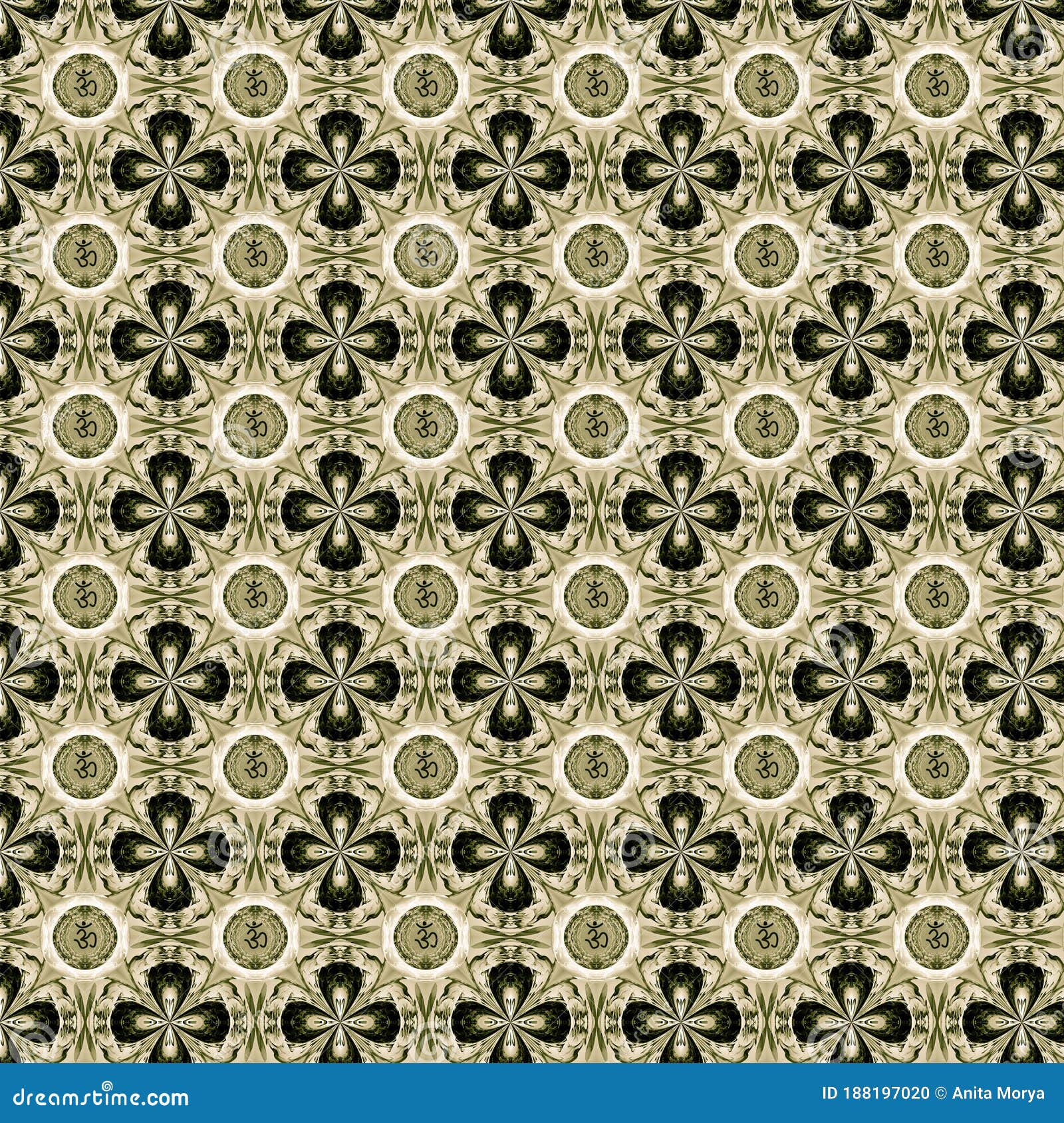 Om Symbol and Abstract Background Pattern Stock Illustration ...