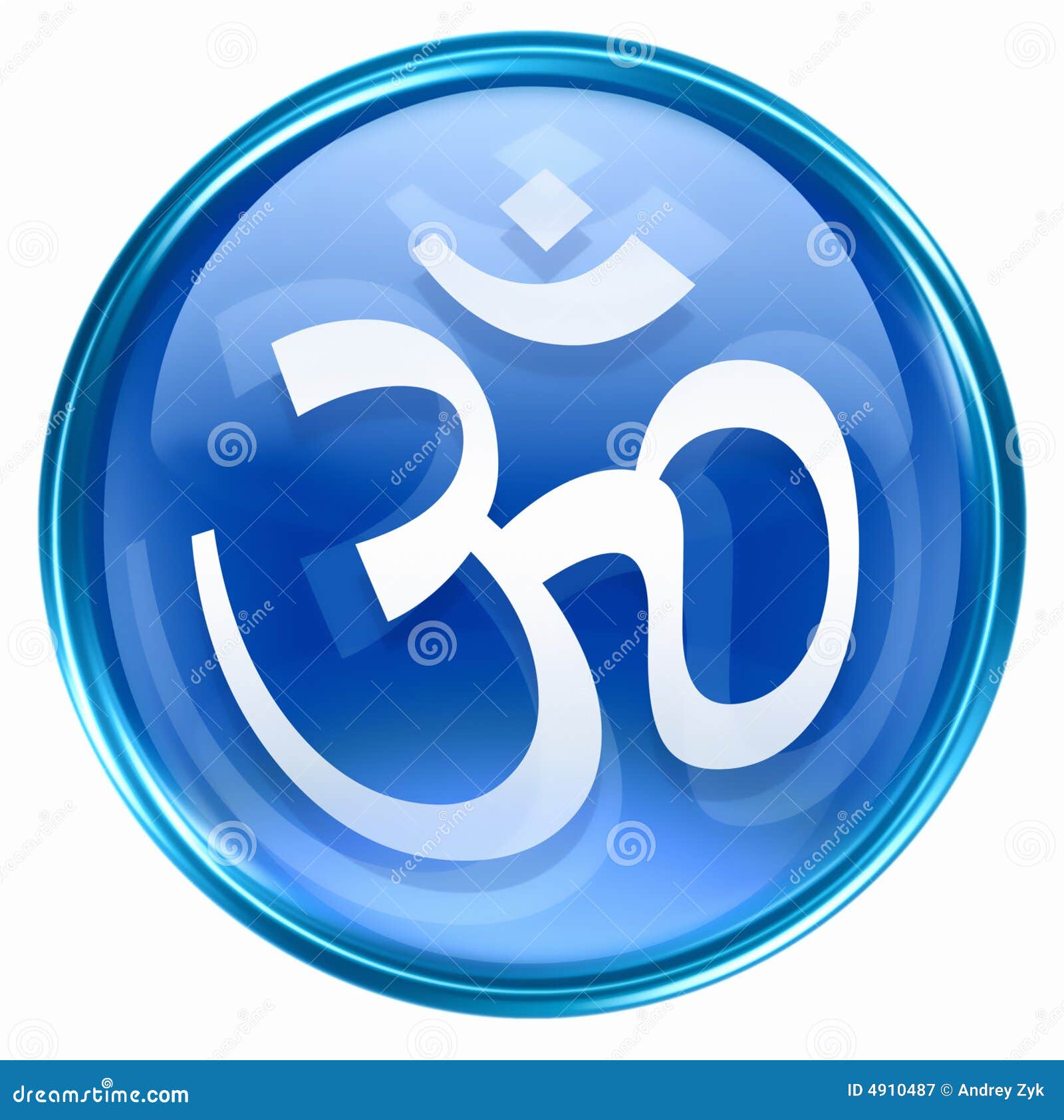 Om Symbol icon blue illustrazione di stock. Illustrazione di salute ...