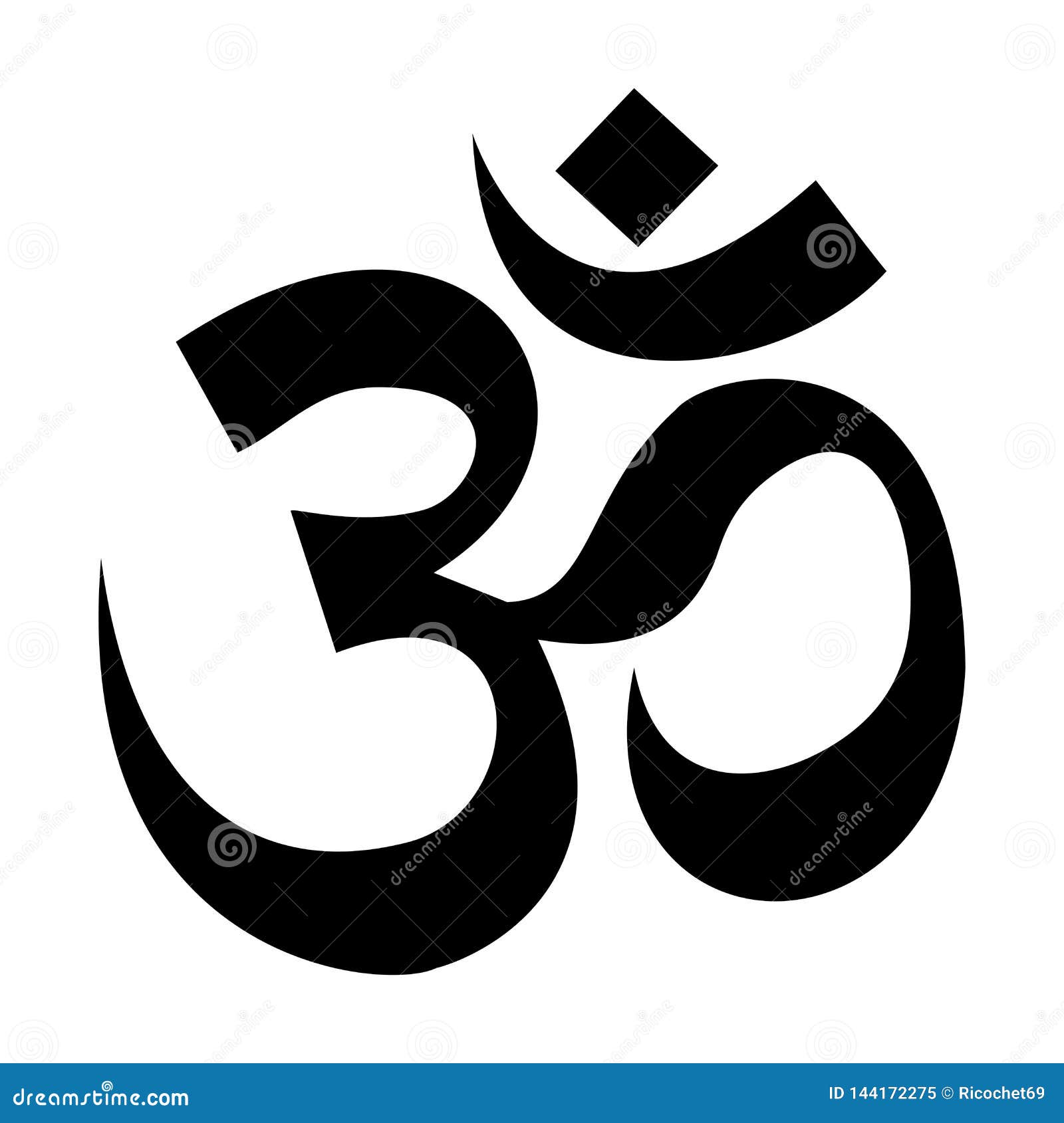 Om Symbol Icon Illustration Stock Illustration - Illustration of mantra ...