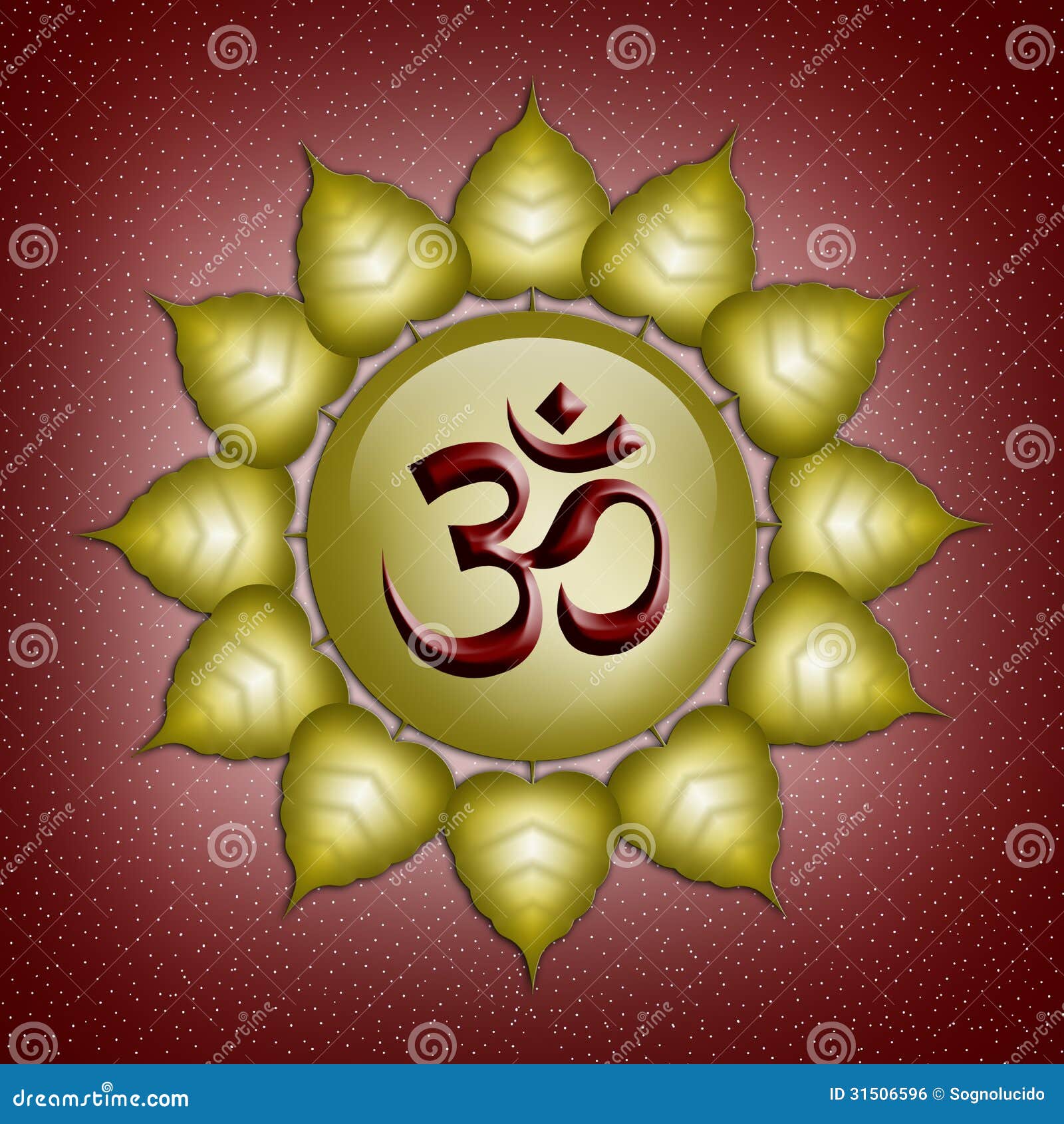 Om symbol stock illustration. Illustration of philosophy - 31506596