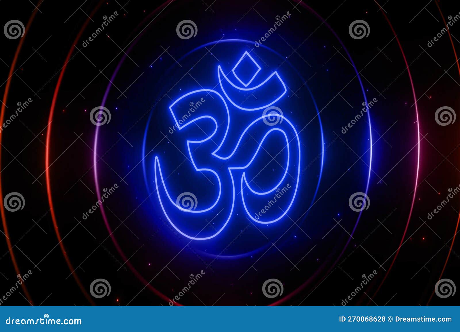 Om Symbol Neon Icon. Blue Neon Icon Stock Image Stock Illustration ...