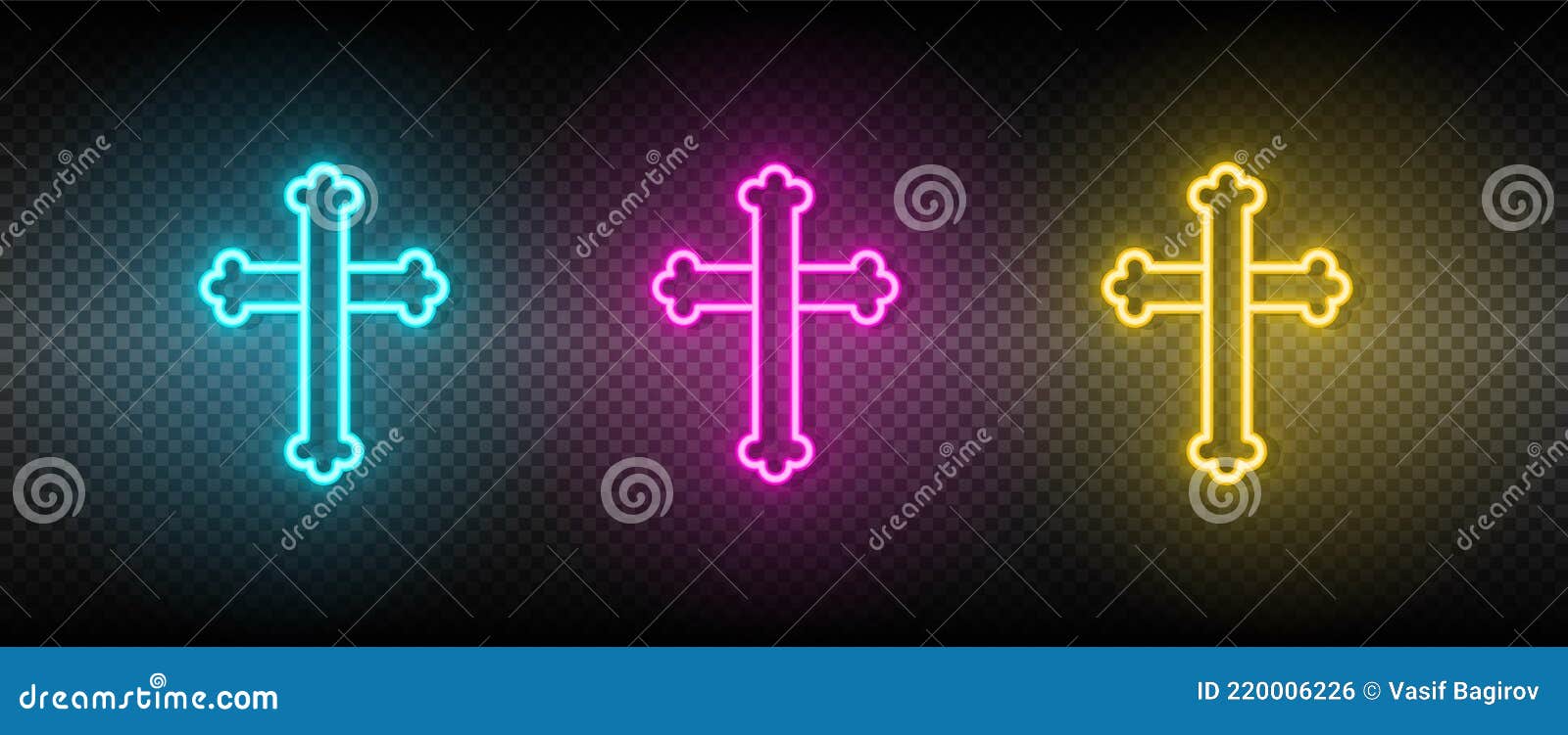 Cross Symbol Neon Vector Icon Stock Vector - Illustration of design ...
