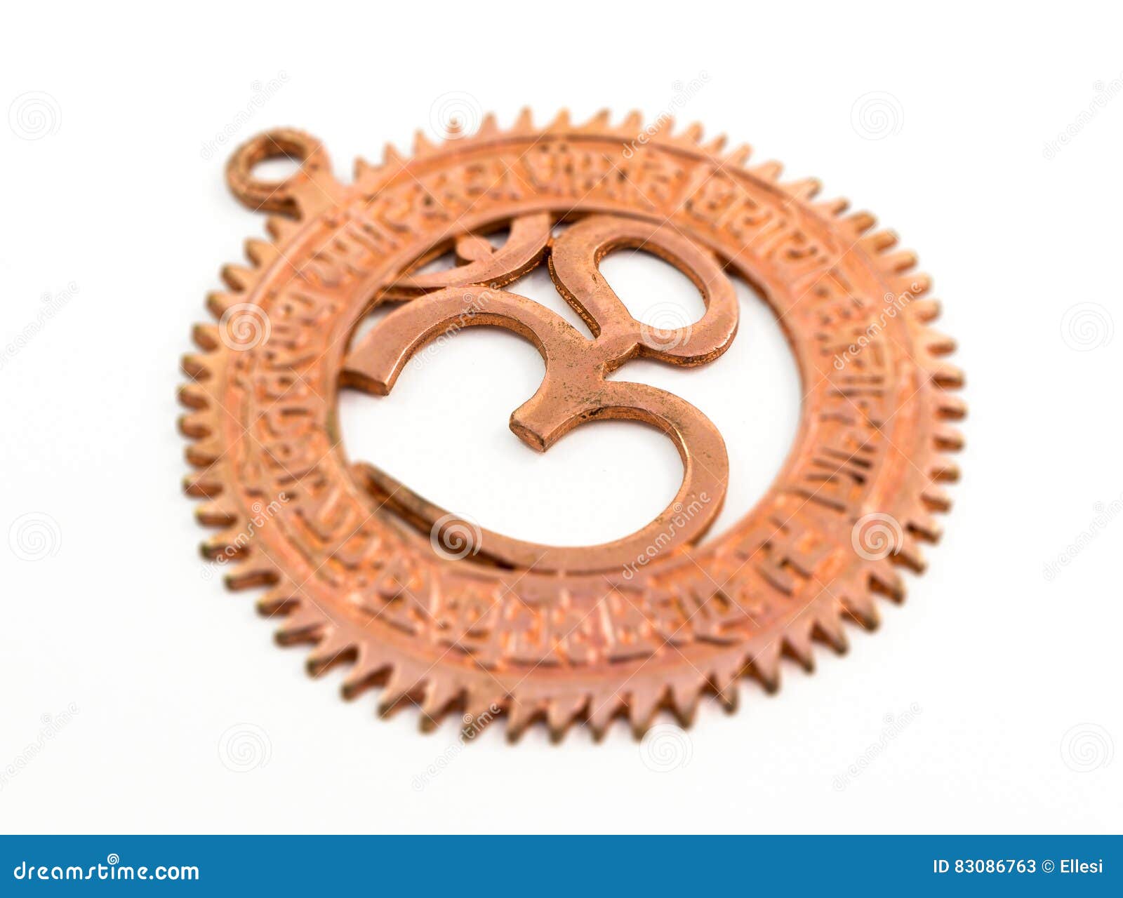 Om Symbol on White Background Stock Image - Image of asian, bronze ...