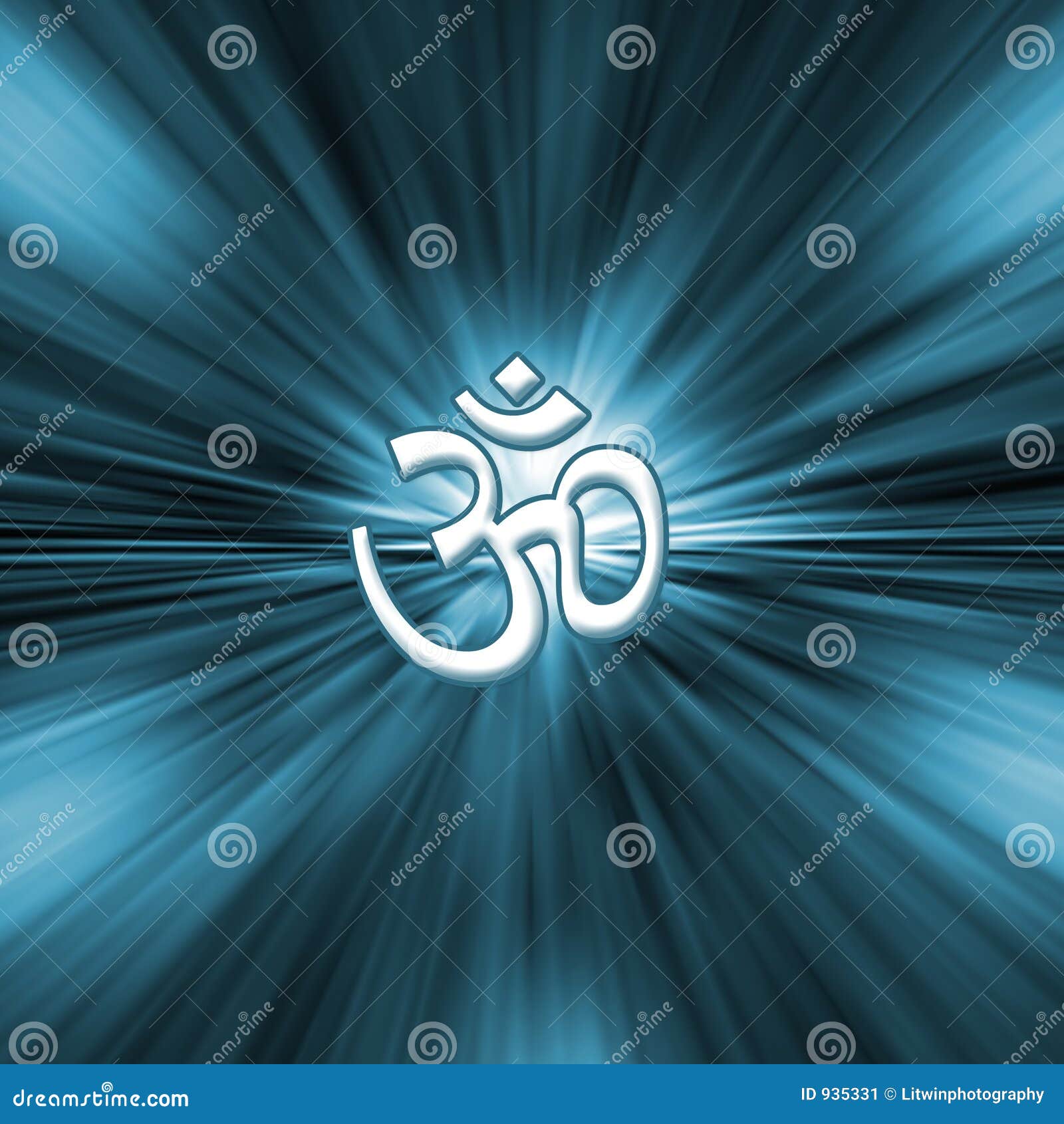 Om Symbol - Yoga stock illustration. Illustration of enlightment - 935331