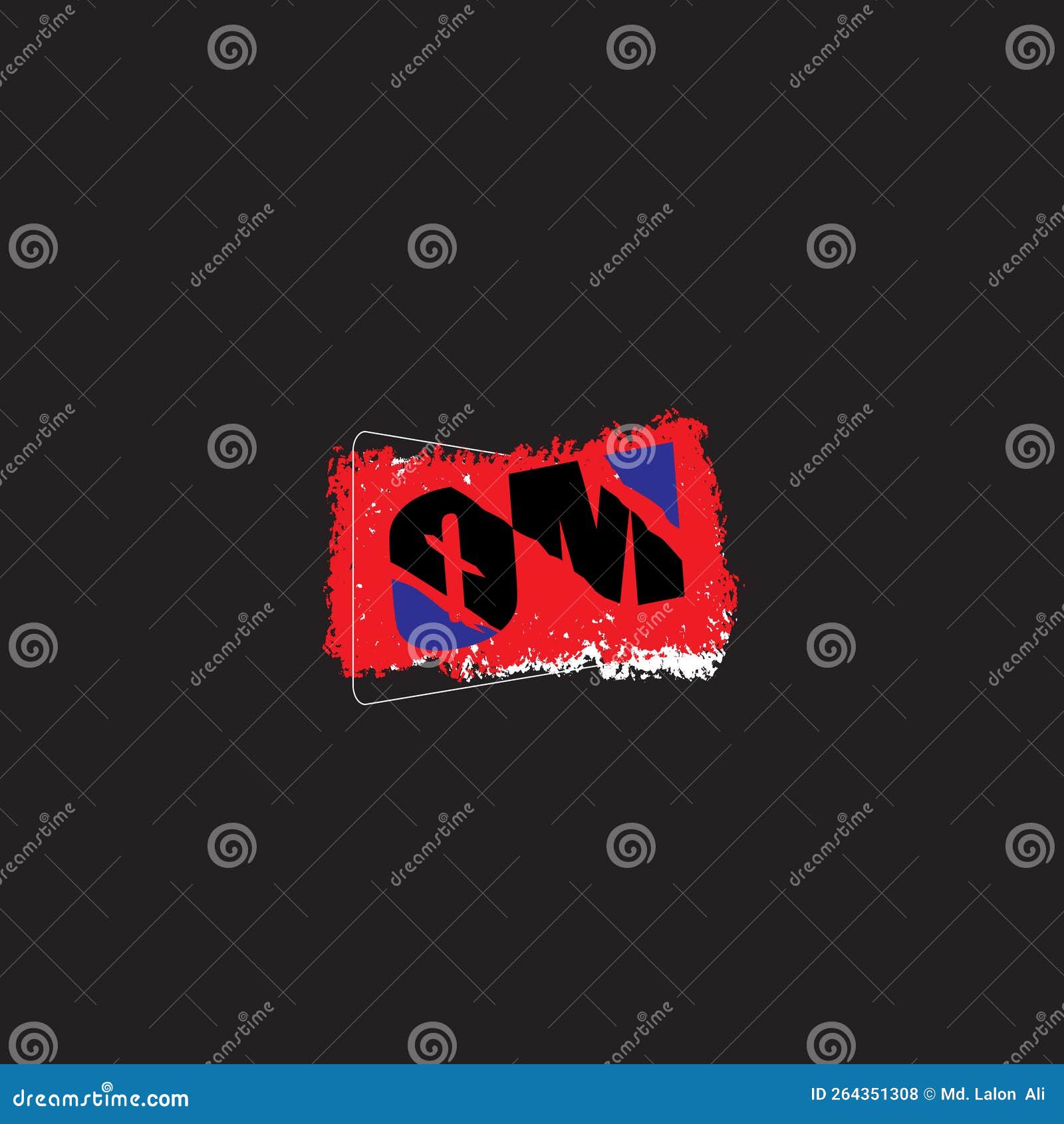 OM Text Logo Design stock vector. Illustration of label - 264351308