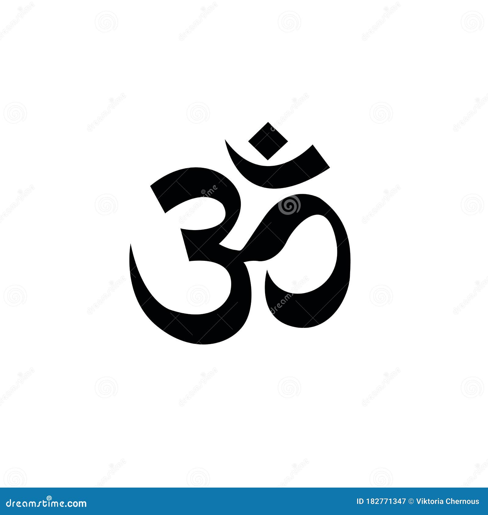 Om vector icon stock illustration. Illustration of philosophy - 182771347