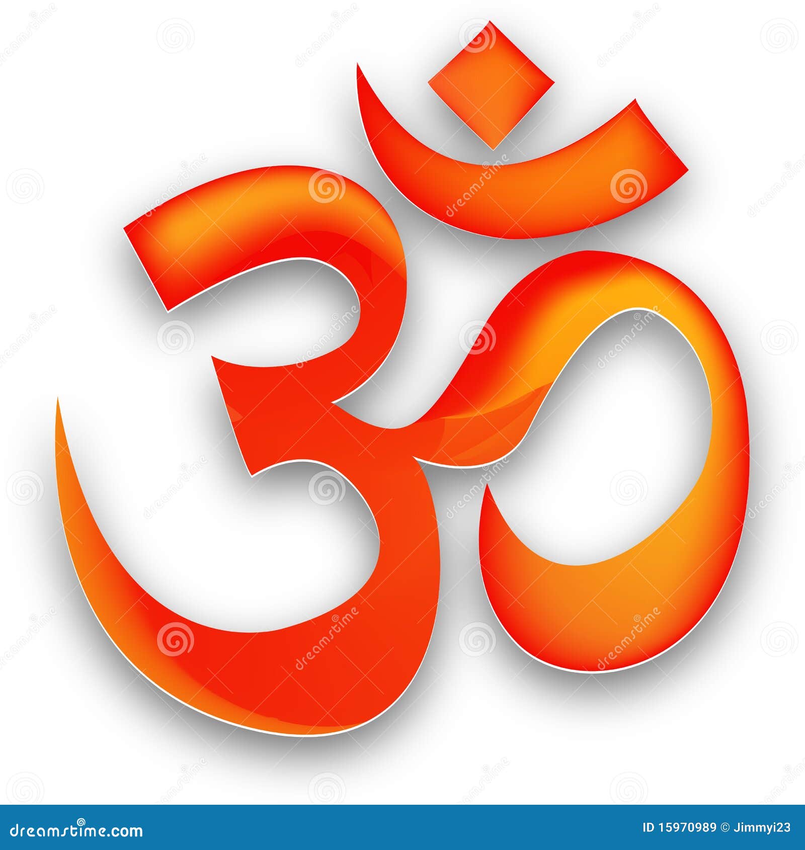 OM vermelho ilustração do vetor. Ilustração de oriente - 15970989