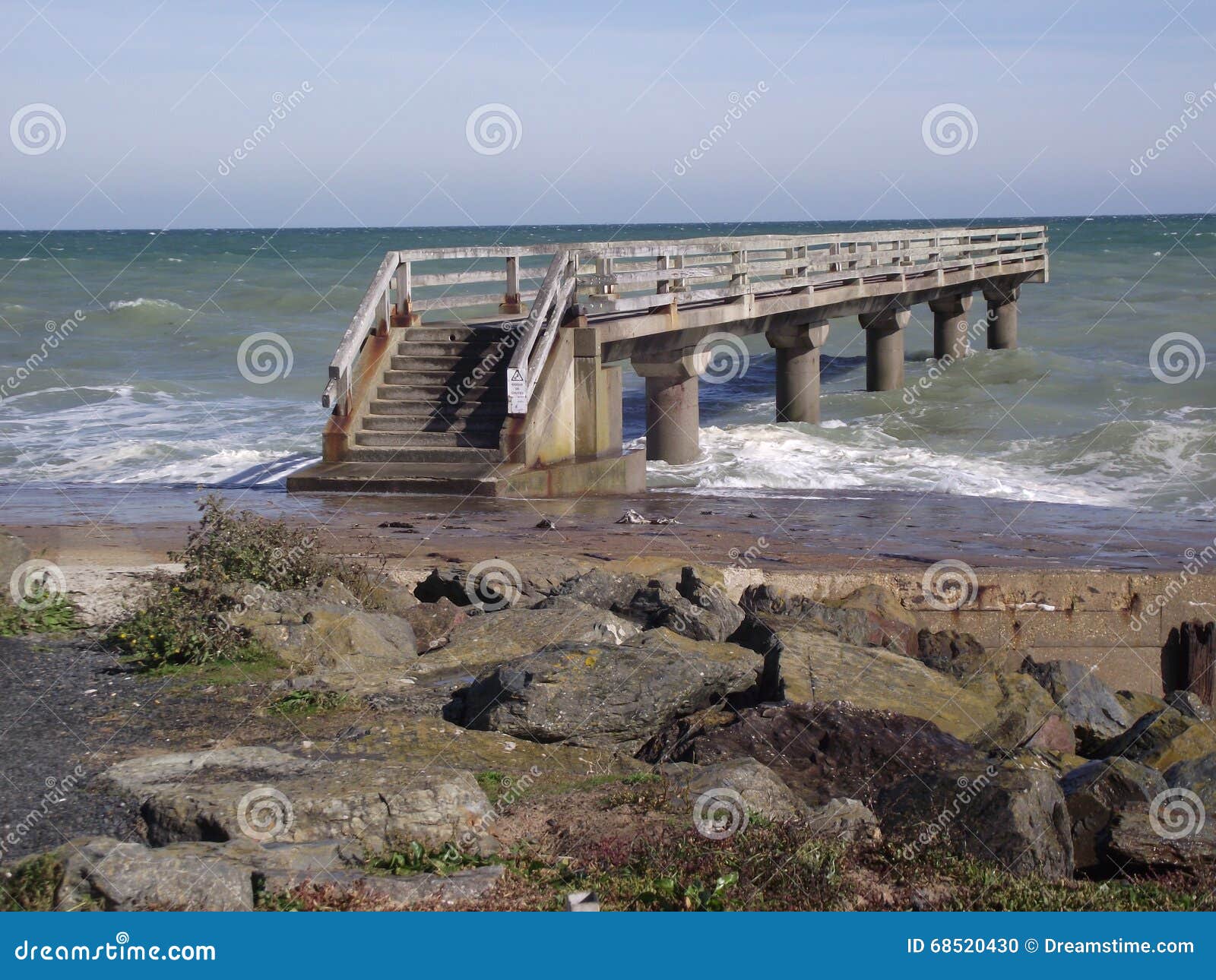 Omaha Beach Normandy France Europe Foto de Stock - Imagem de ondas ...
