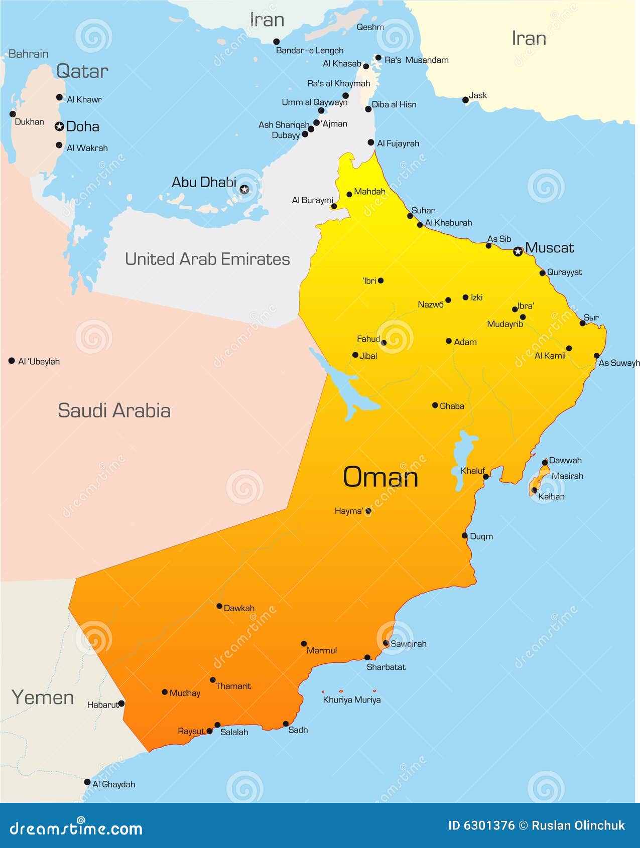 Oman stock vector. Illustration of graphic, high, emirates - 6301376