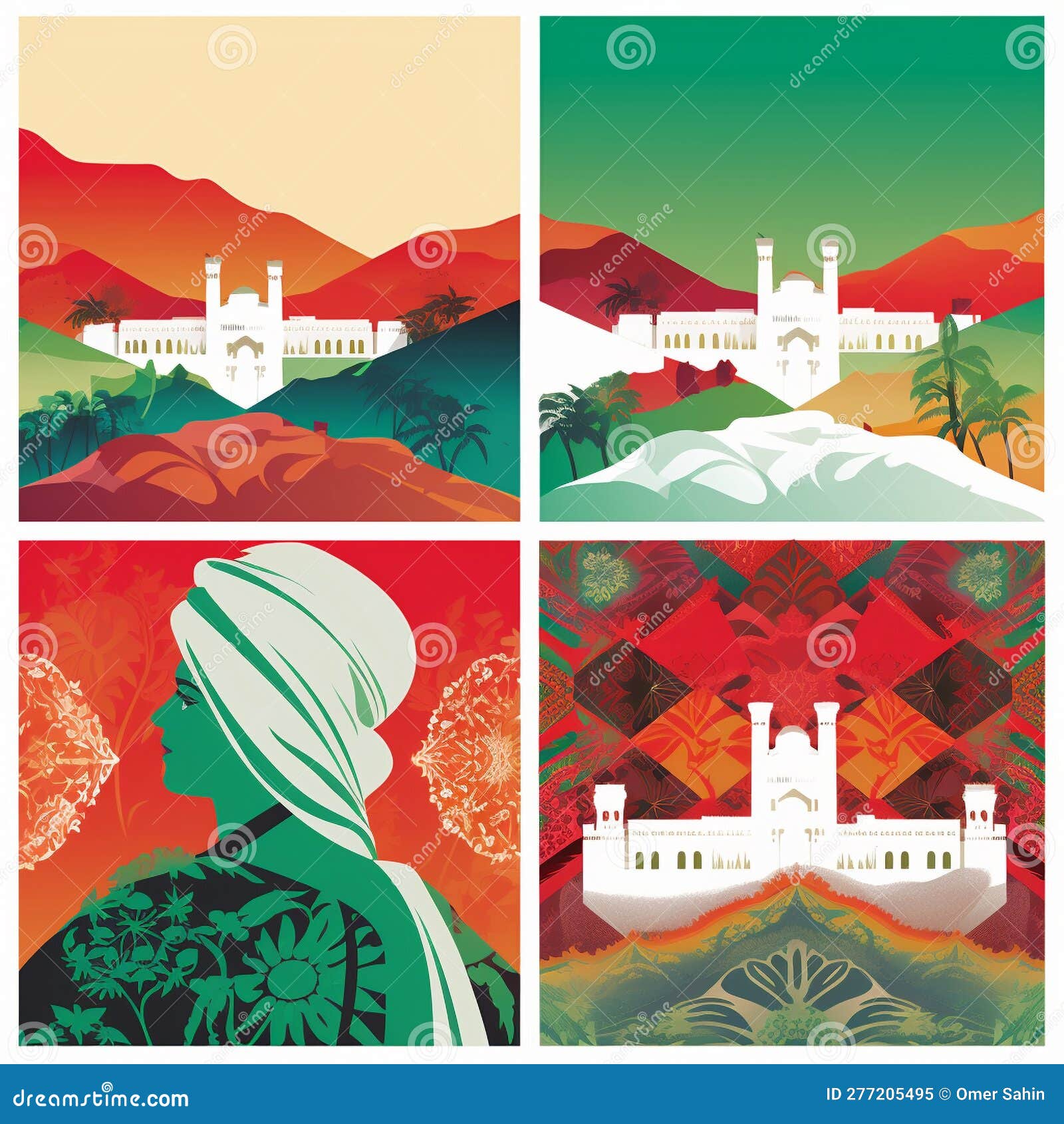 Oman: a Celebration of National Identity and Unity Stock Illustration ...