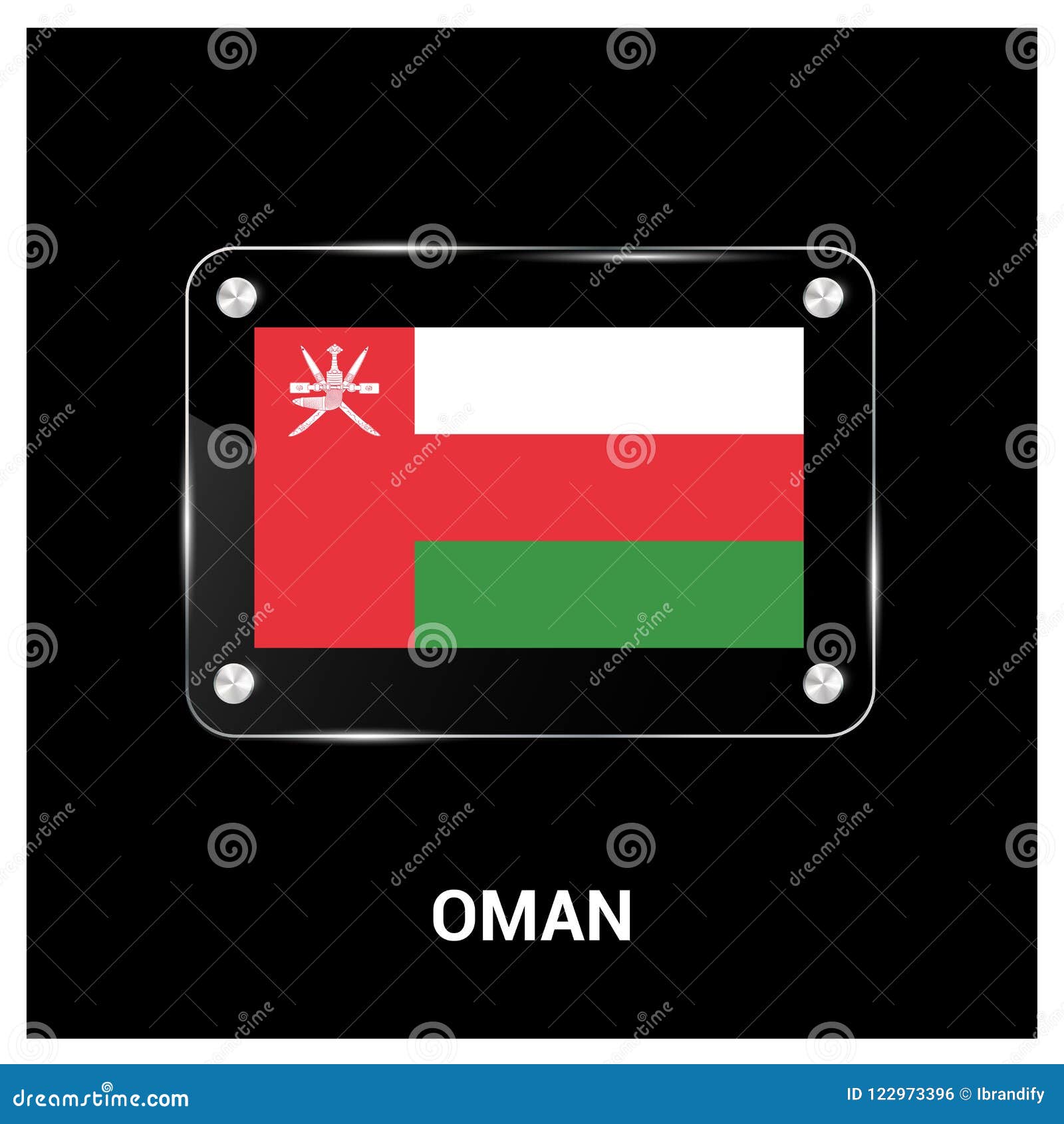 Oman flag design vector stock vector. Illustration of location - 122973396