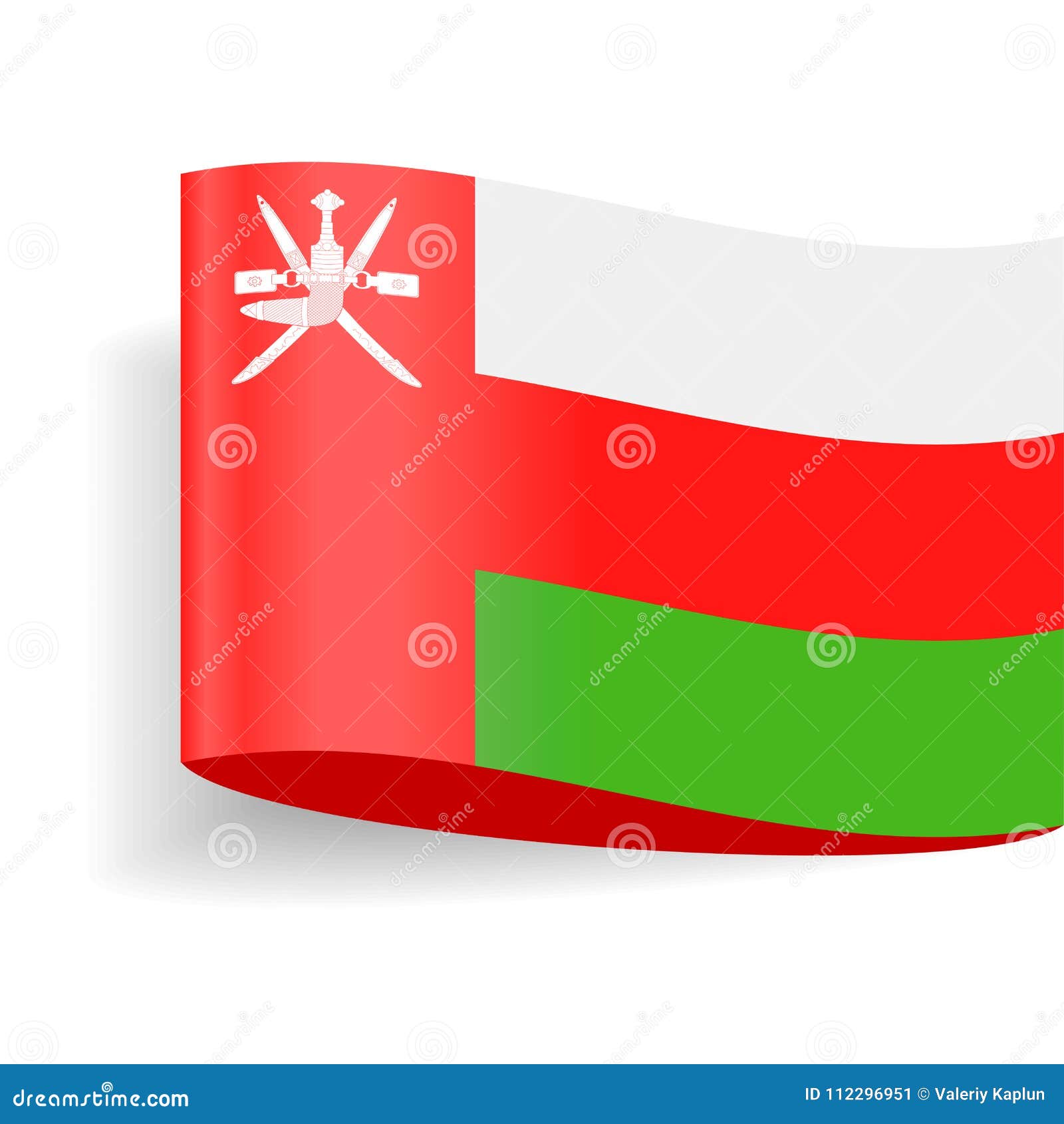 Oman Flag Vector Label Tag Icon Stock Illustration - Illustration of ...