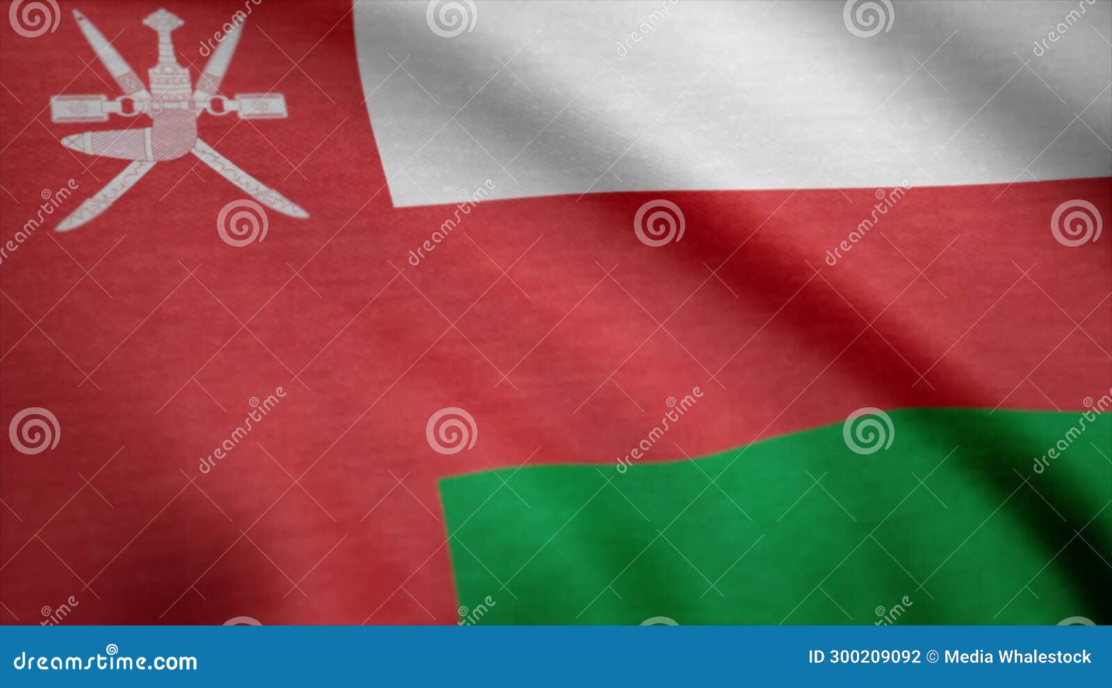 Oman Flag. Flag of Oman Waving in the Wind Stock Footage - Video of ...
