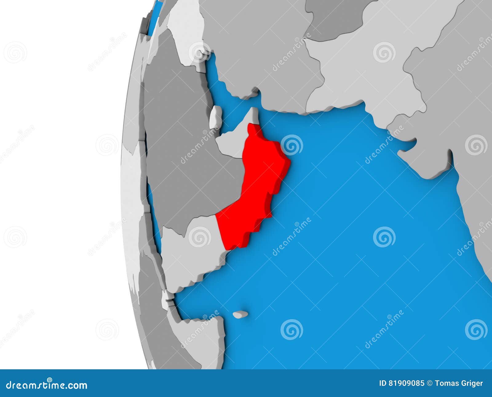 Oman on globe stock illustration. Illustration of globe - 81909085