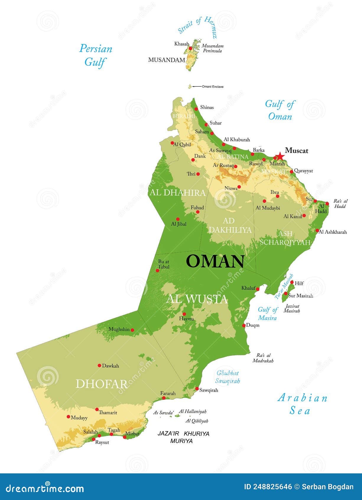 Oman Map - Cdr Format Cartoon Vector | CartoonDealer.com #95956231