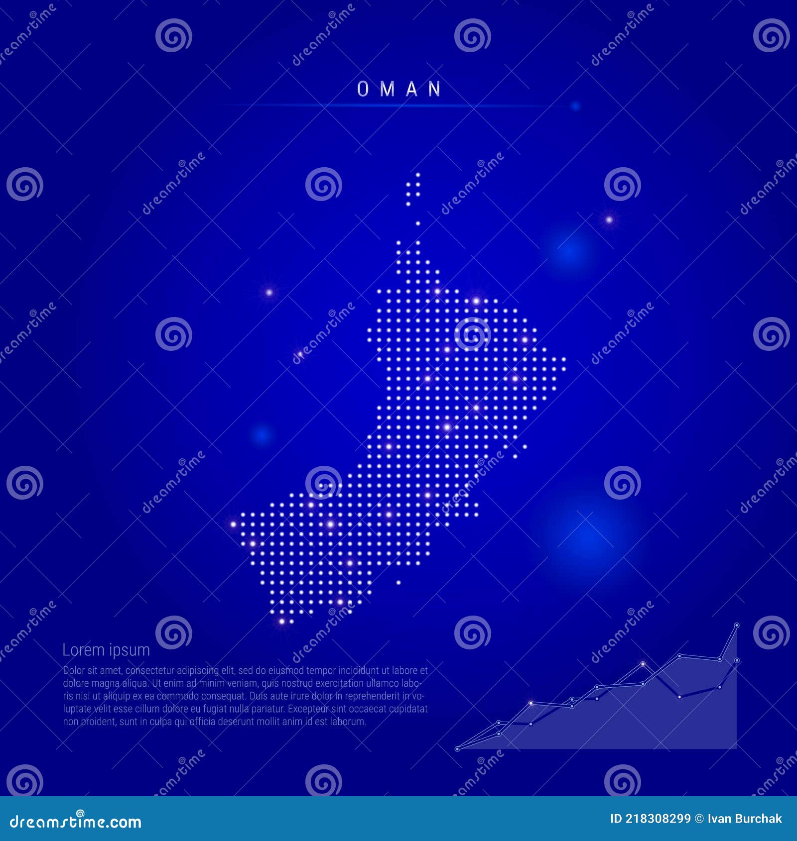 Pixel Map Of Oman. Vector Dotted Map Of Oman Isolated On White ...