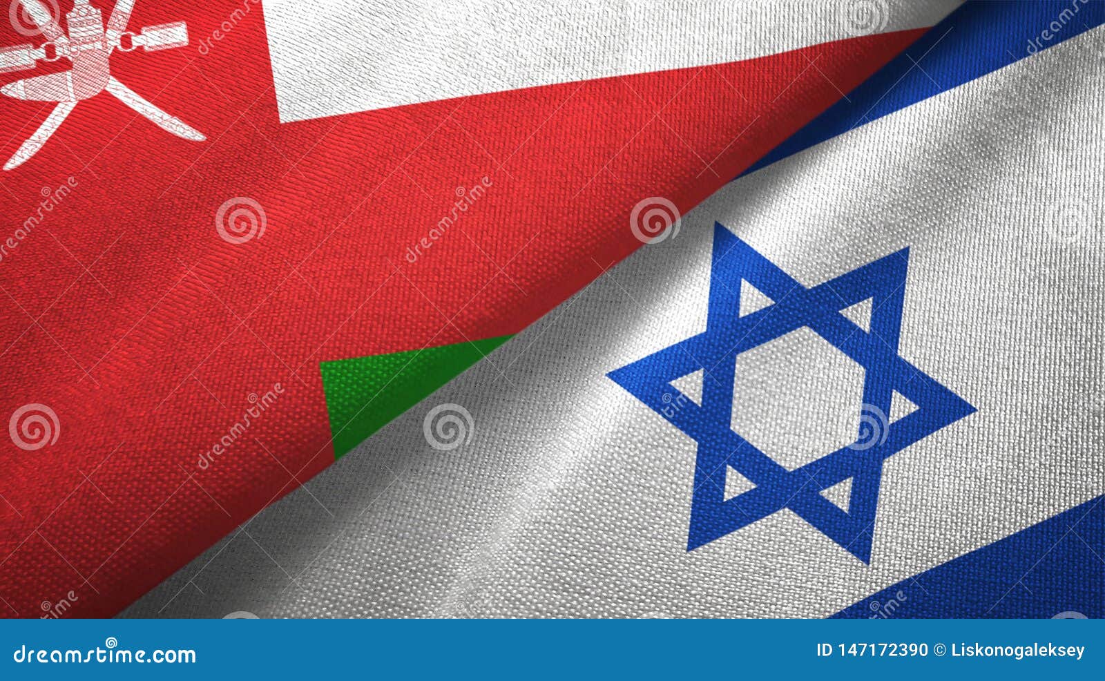 Oman And Israel Flags Together Paper Texture Illustration Royalty-Free ...