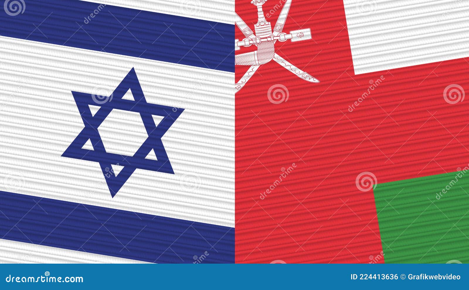 Oman and Israel Two Half Flags Together Stock Illustration ...