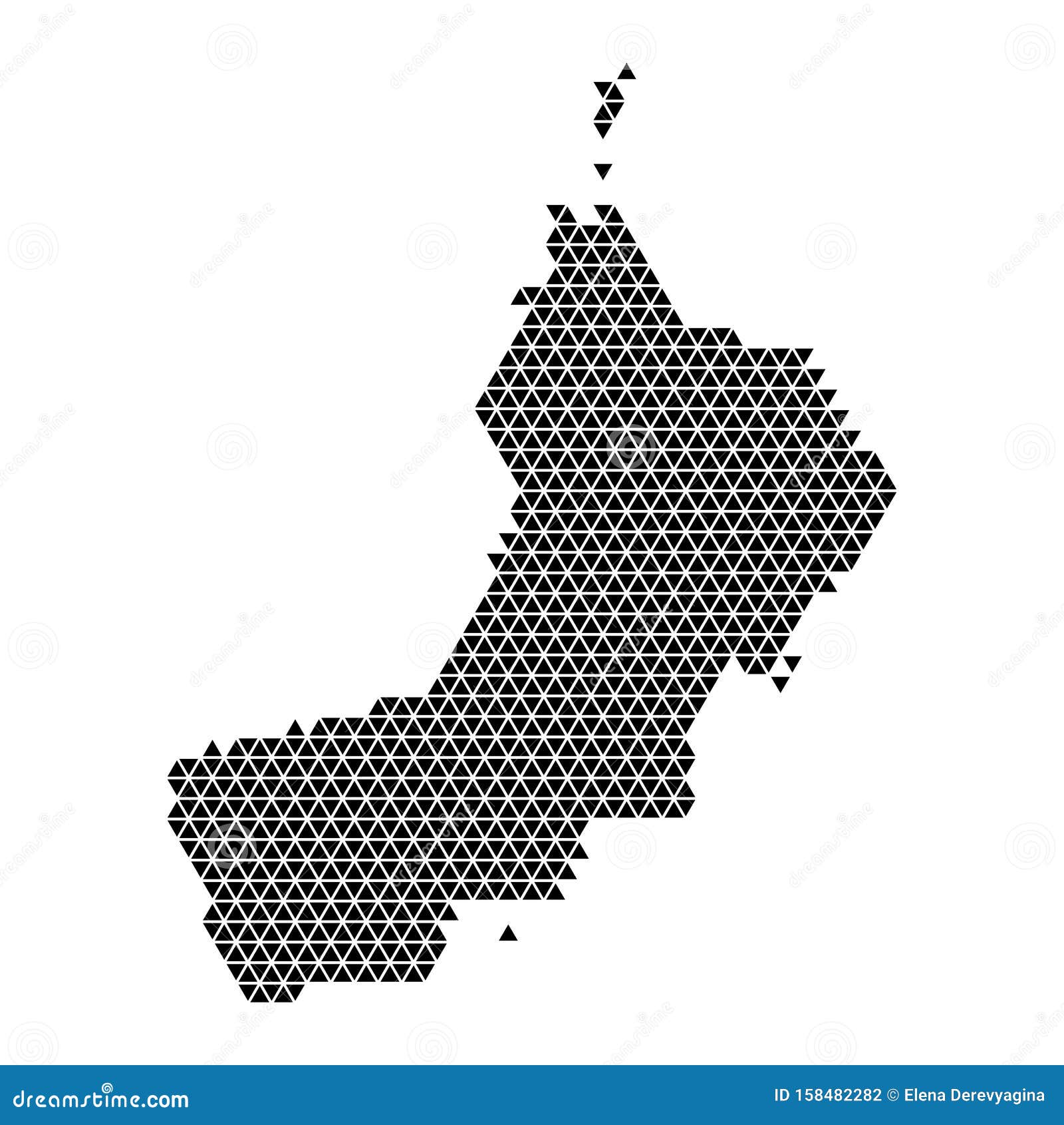 Oman Map Abstract Schematic from Black Triangles Repeating Pattern ...
