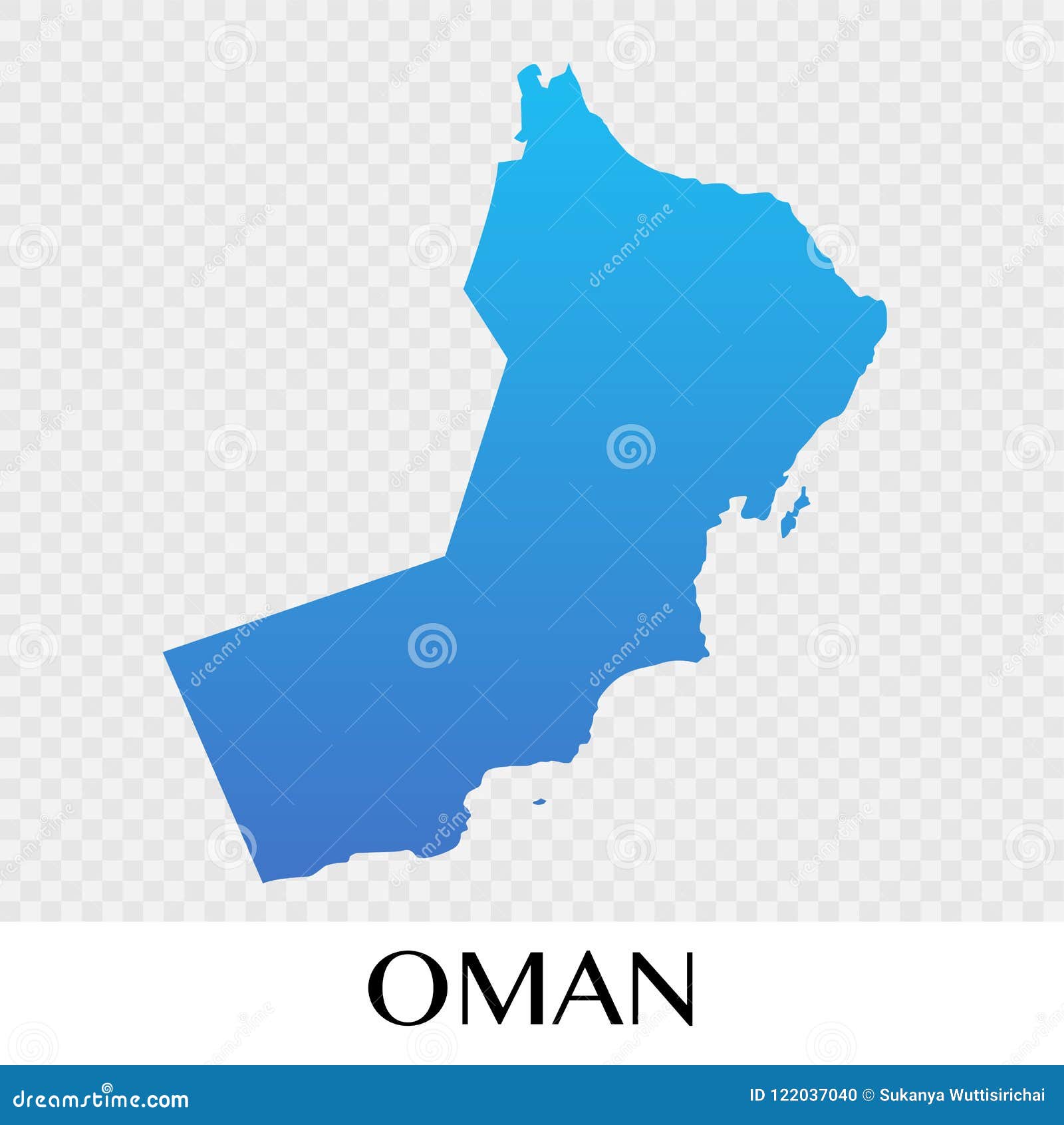 Oman Map in Asia Continent Illustration Design Stock Vector ...
