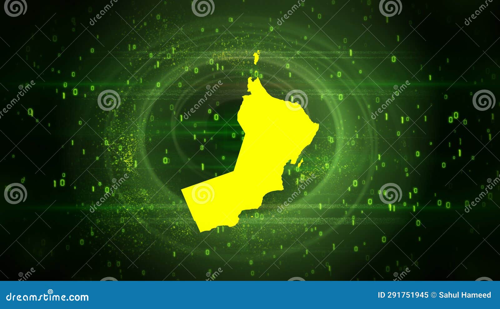 Oman Map on Digital Background Stock Illustration - Illustration of ...