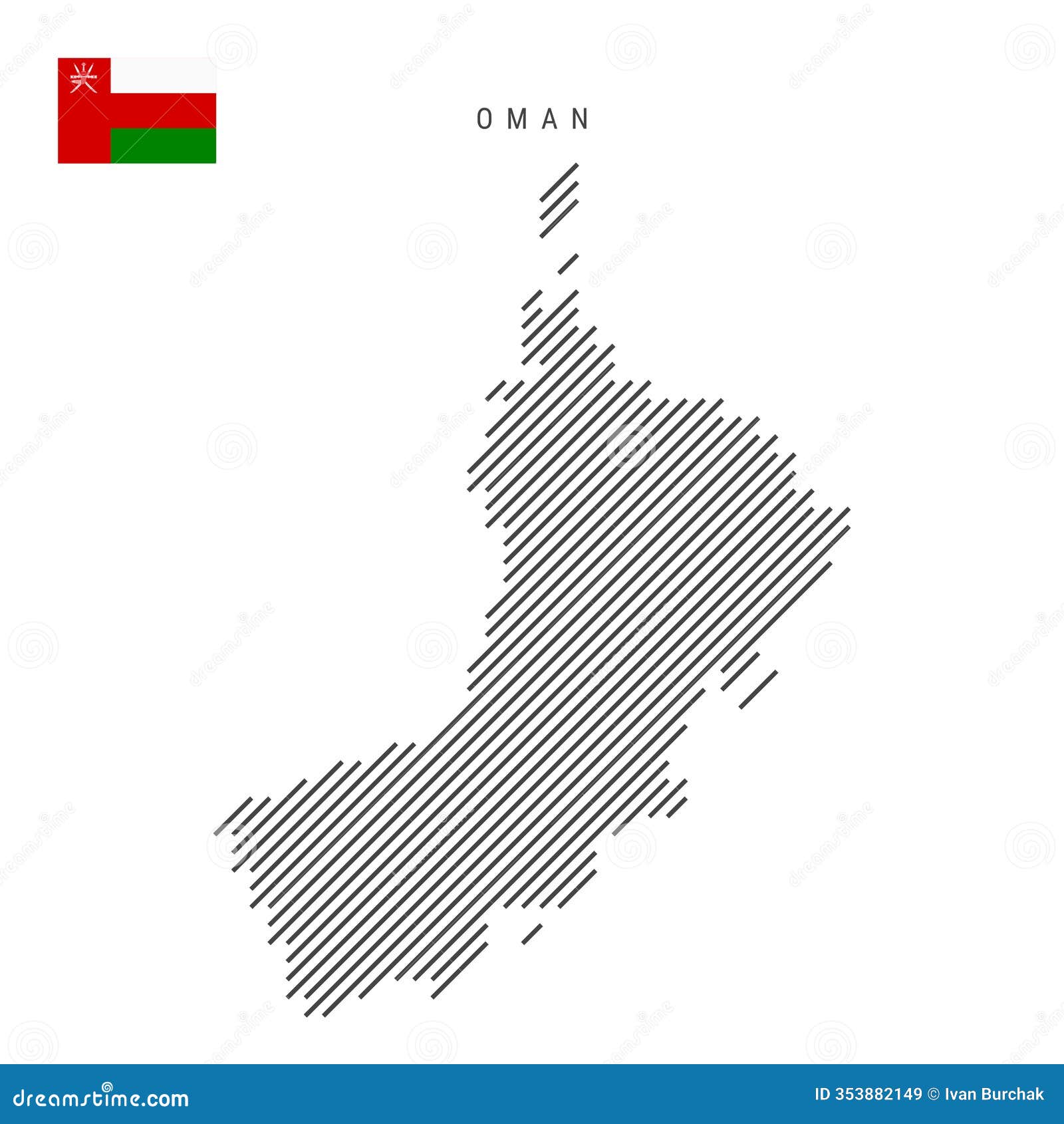 Linear Oman Map Icon From Countrymaps Outline Collection. Thin Line ...