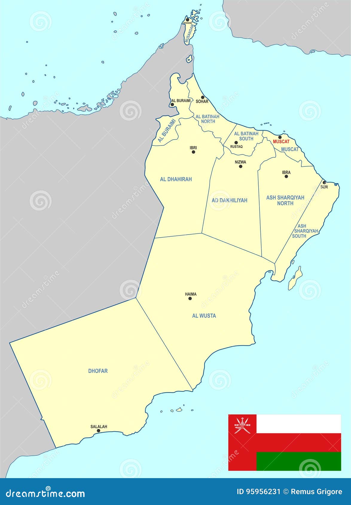 Oman map - cdr format stock vector. Illustration of drawing - 95956231