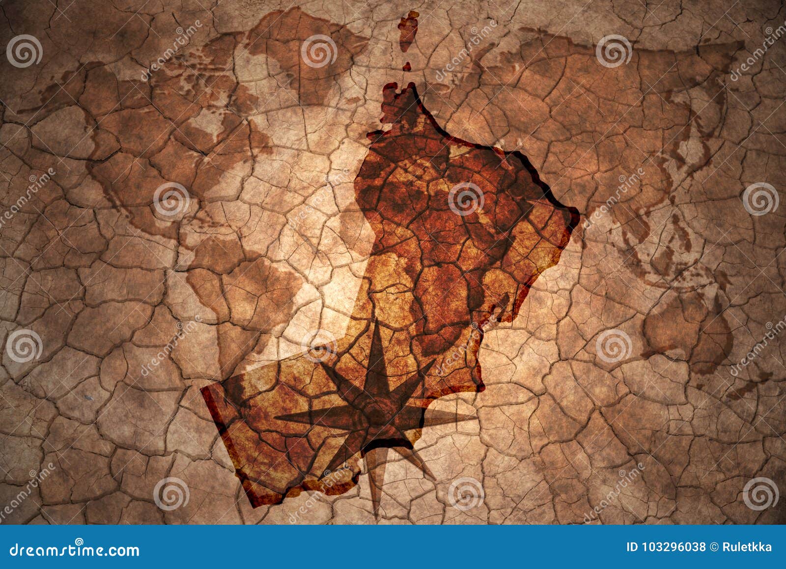 Vintage oman map stock illustration. Illustration of mideast - 103296038