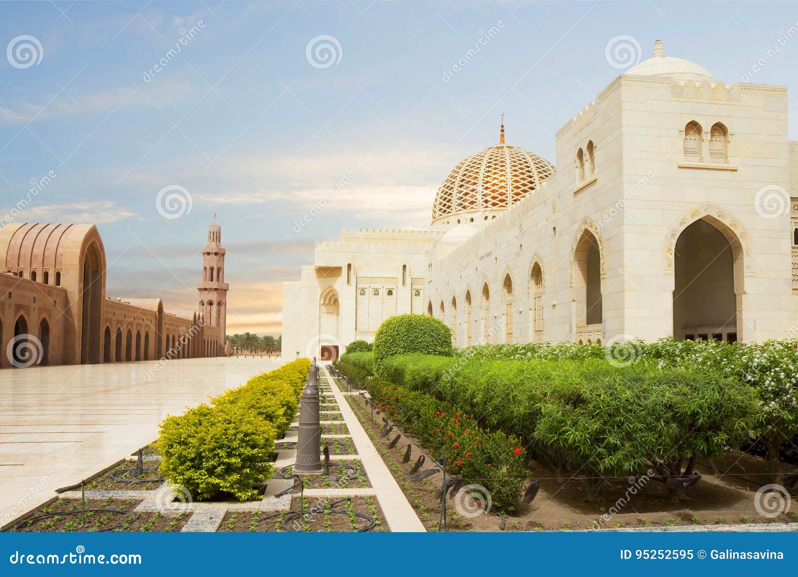 Oman. Muscat. Grand Mosque of Sultan Qaboos. Stock Image - Image of ...